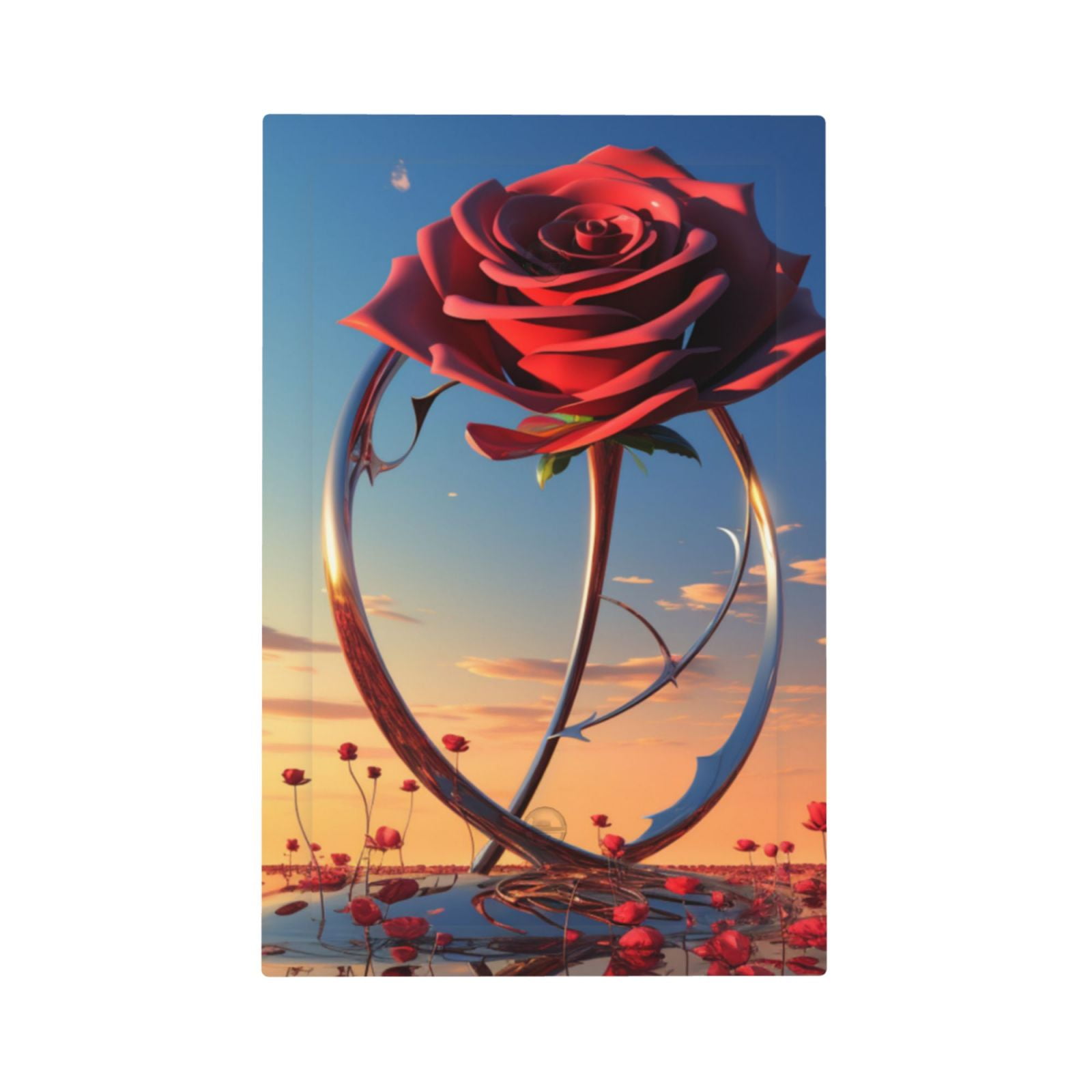 KLL Sunset Rose Elegance Pattern Electrical Outlet Covers, 3" x 5" 1 ...