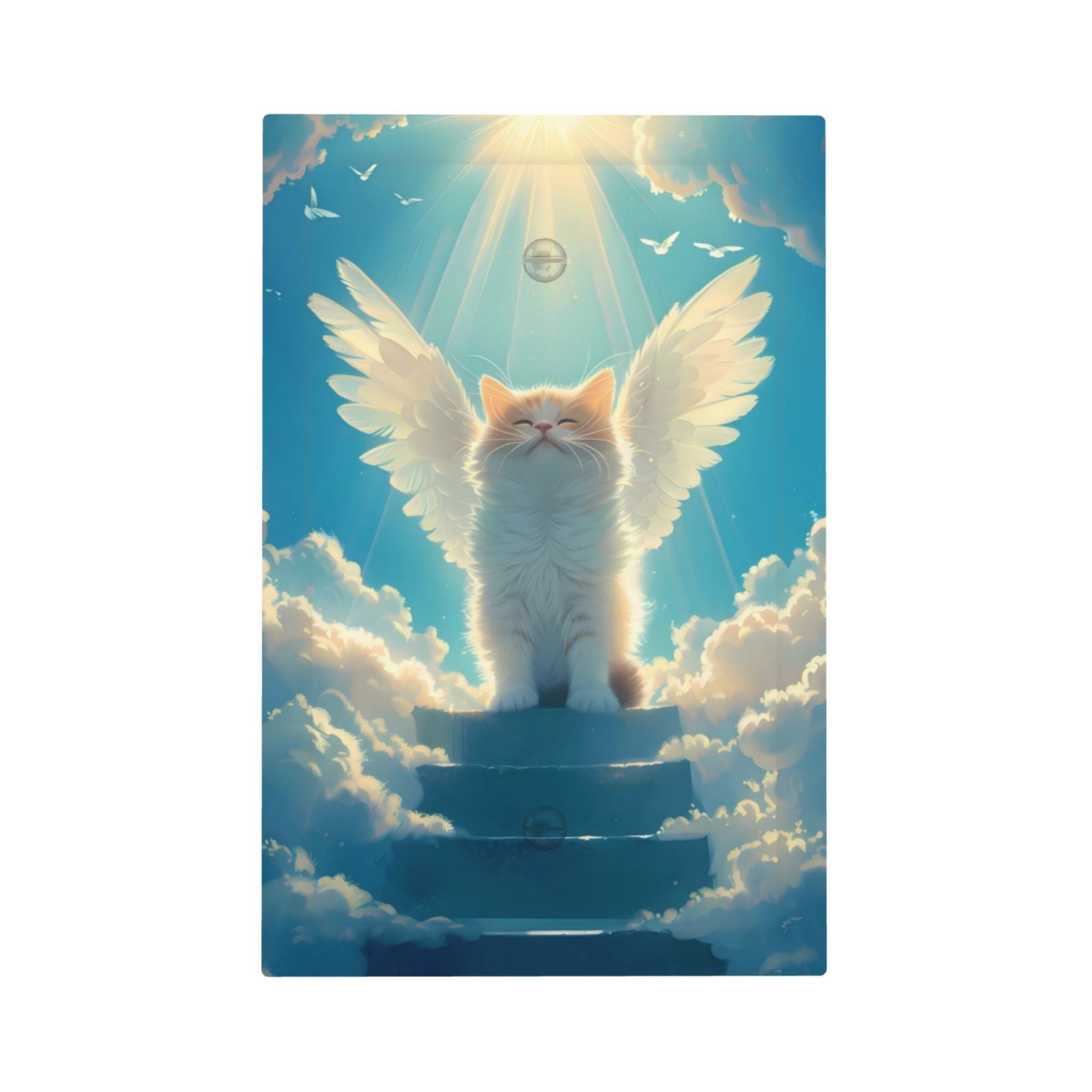 KLL Sunshine Cute Winged Cat Pattern Electrical Outlet Covers, 3" x 5 ...