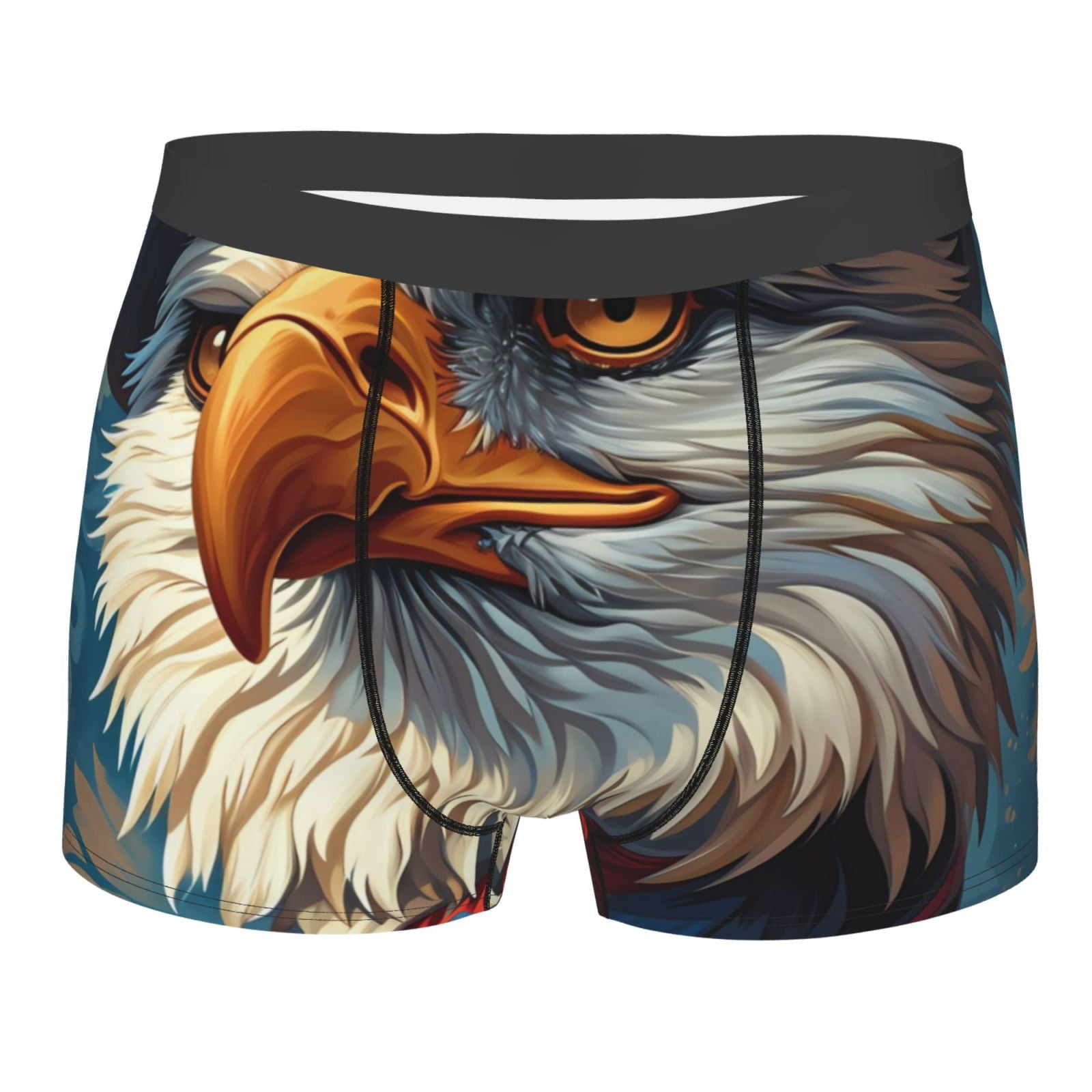 KLL Surreal Bald Eagle Gentleman Men's Cotton Boxer Briefs Underwear ...
