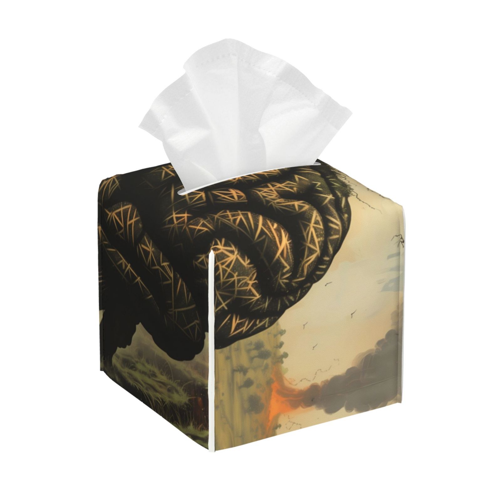 KLL Surreal Brain Tree Print Tissue Box Cover,Leather Tissue Holder ...