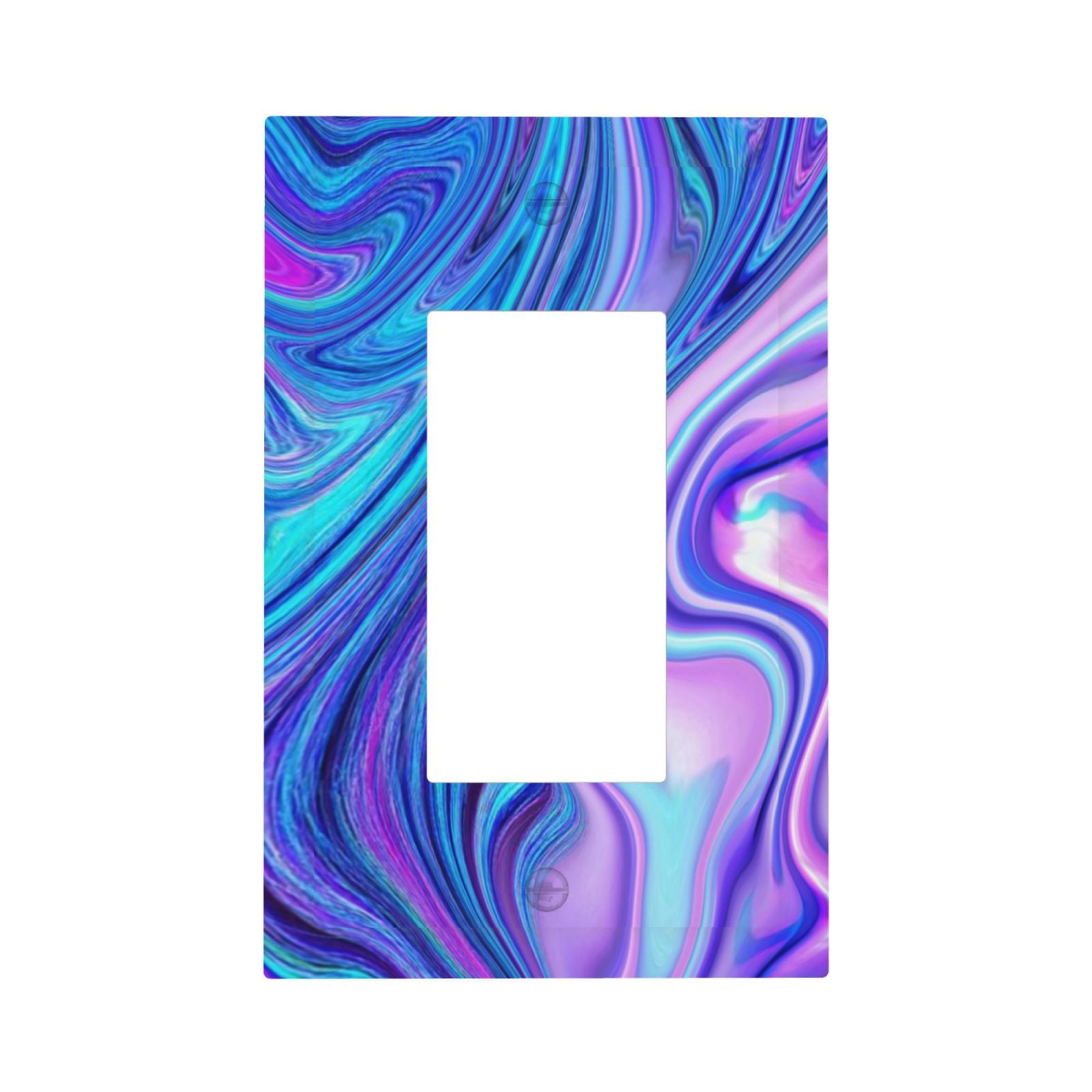 KLL Swirl Blue And Purple Pattern Electrical Outlet Covers, 3" x 5" 1 ...