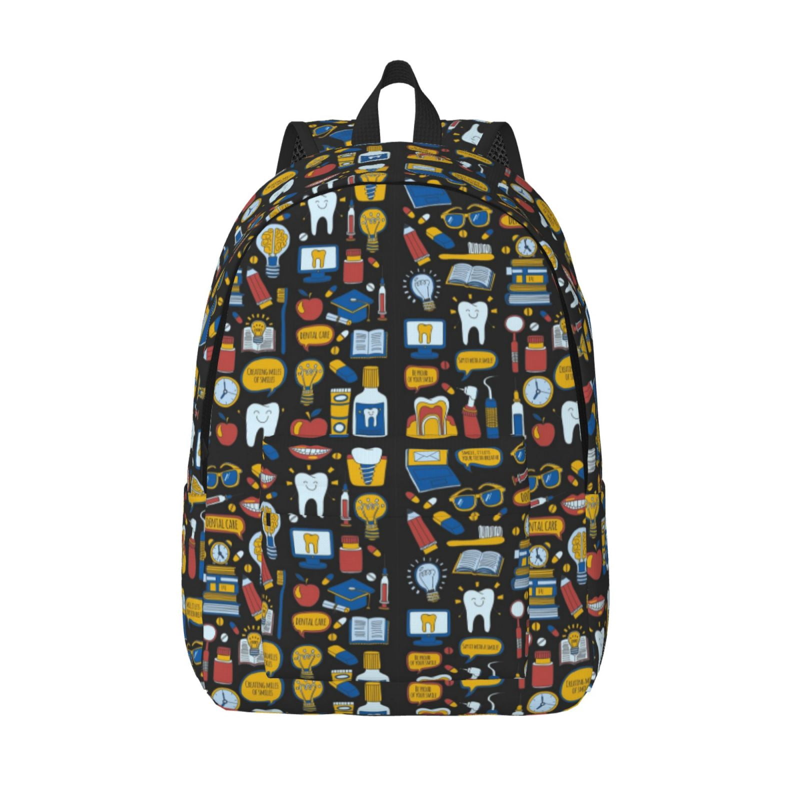 KLL Teeth Print Travel Laptop Backpack - College Backpack Business Work ...