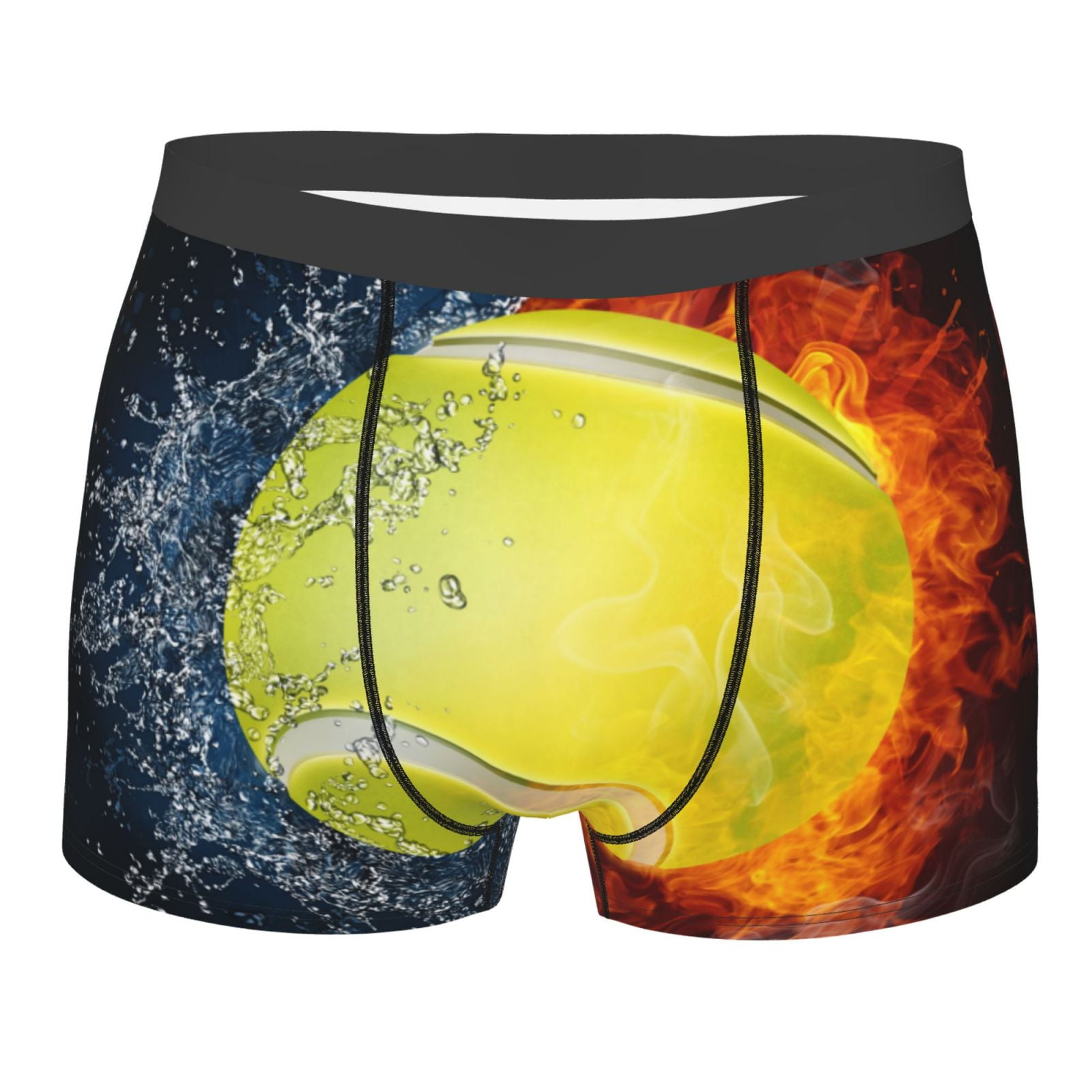 KLL Tennis Ball In Fire And Water Men's Cotton Boxer Briefs Underwear ...