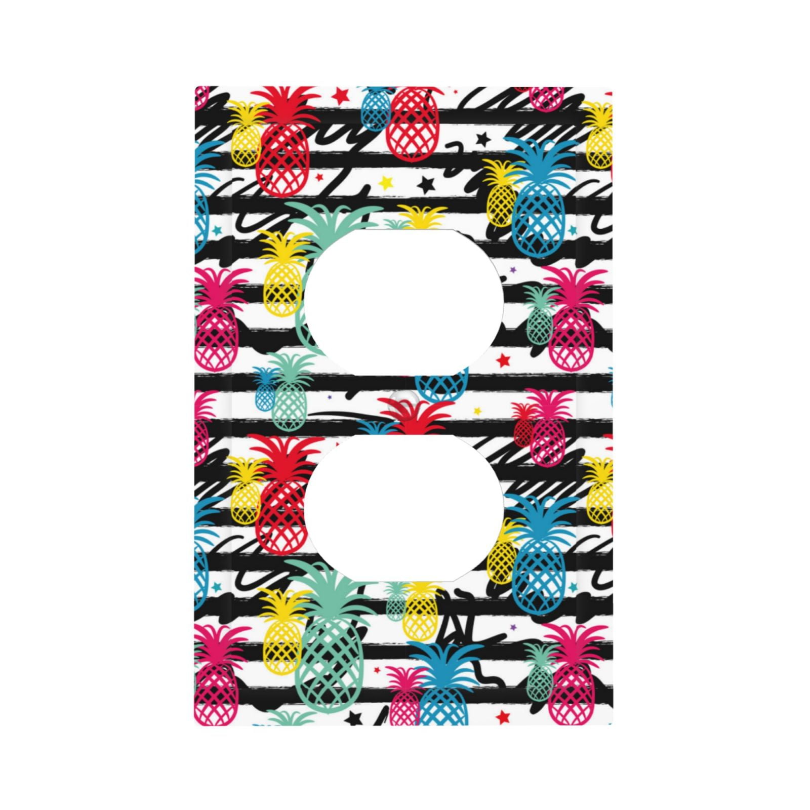 KLL Trendy Colorful Pineapples 1 Pattern Electrical Outlet Covers, 3" x ...