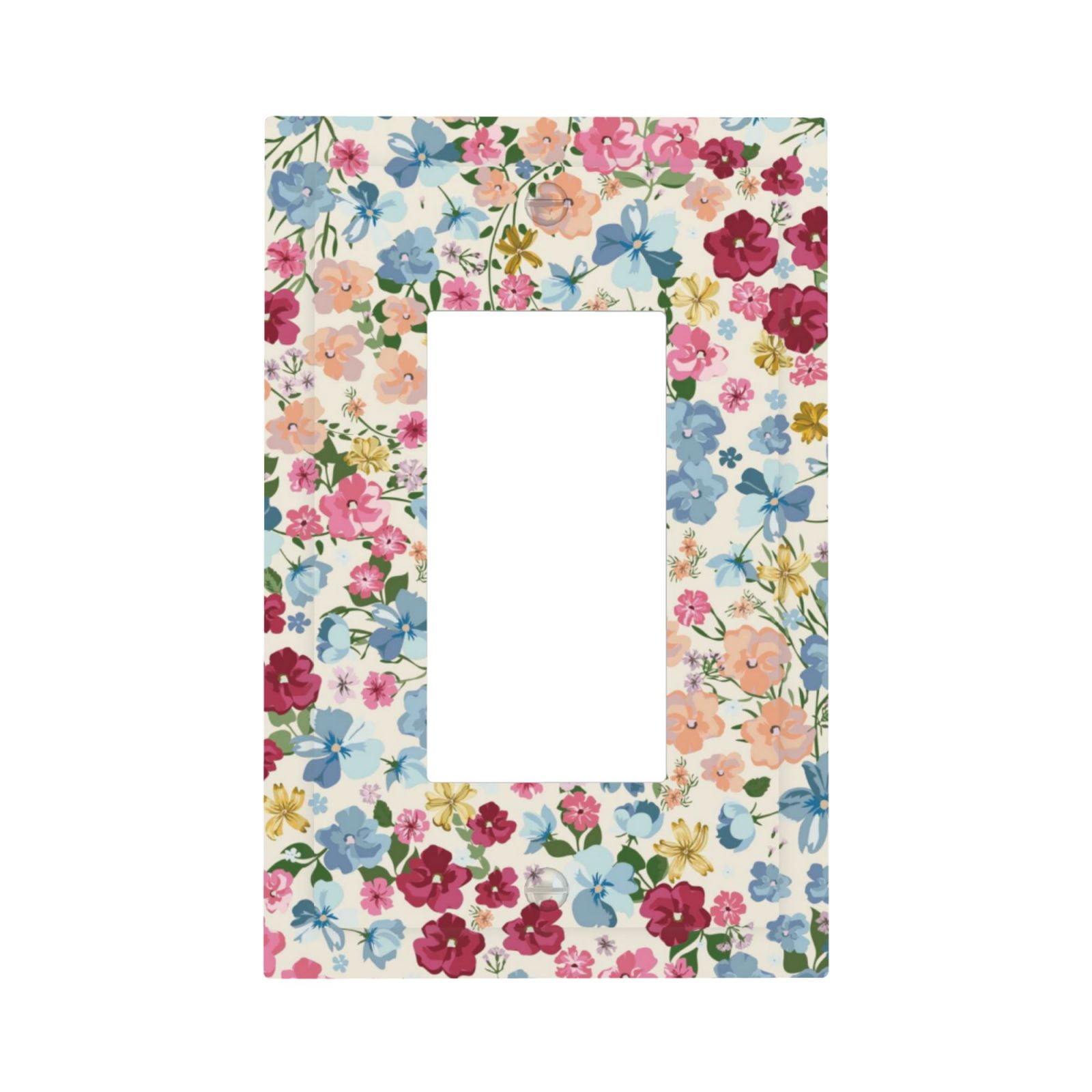 KLL Trendy Floral Design Wall Plate,Gloss Finish,Standard Size 1 - 5" x ...