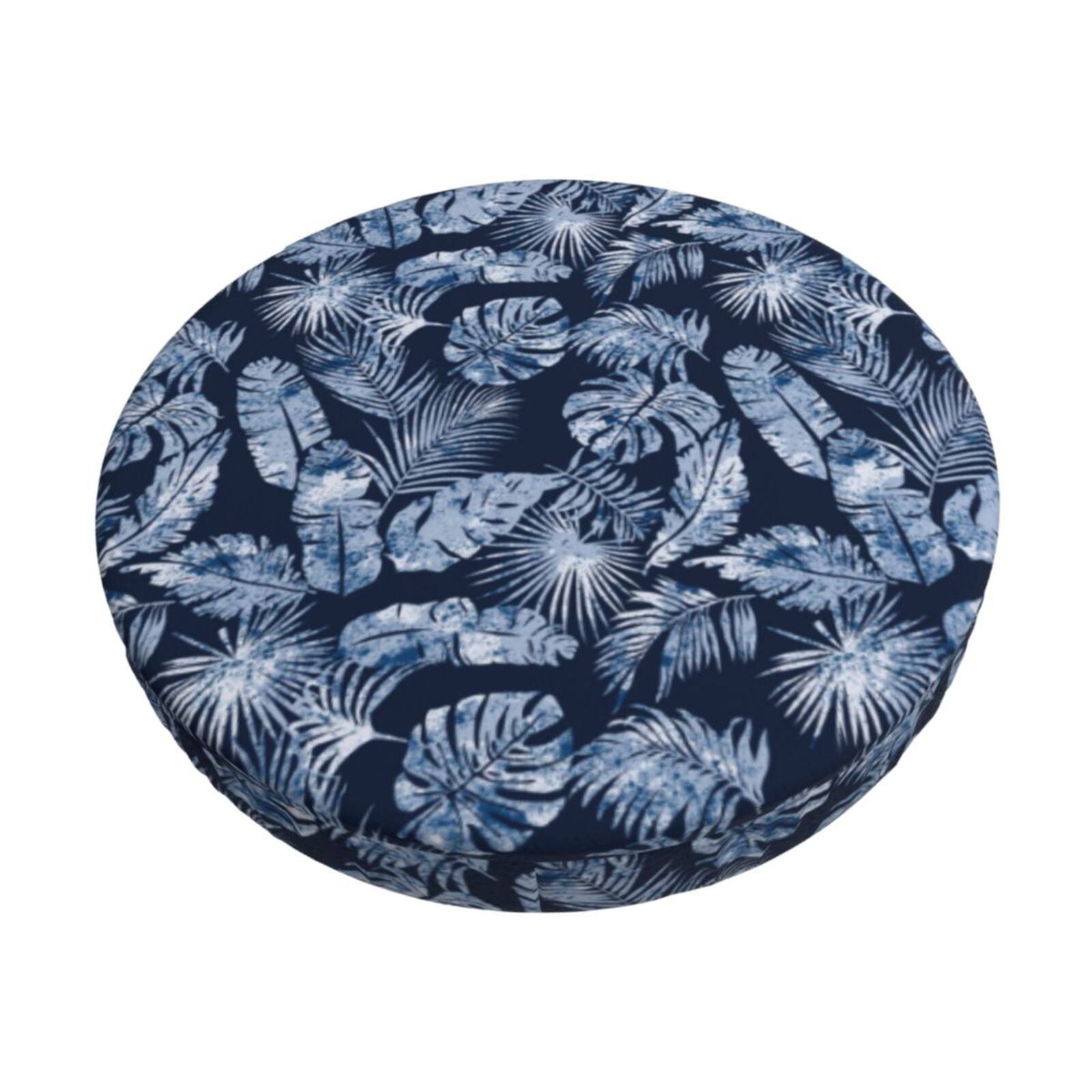KLL Tropical Leaves Round Bar Chair Cushion Cover 13 inch ,Bar Stool ...