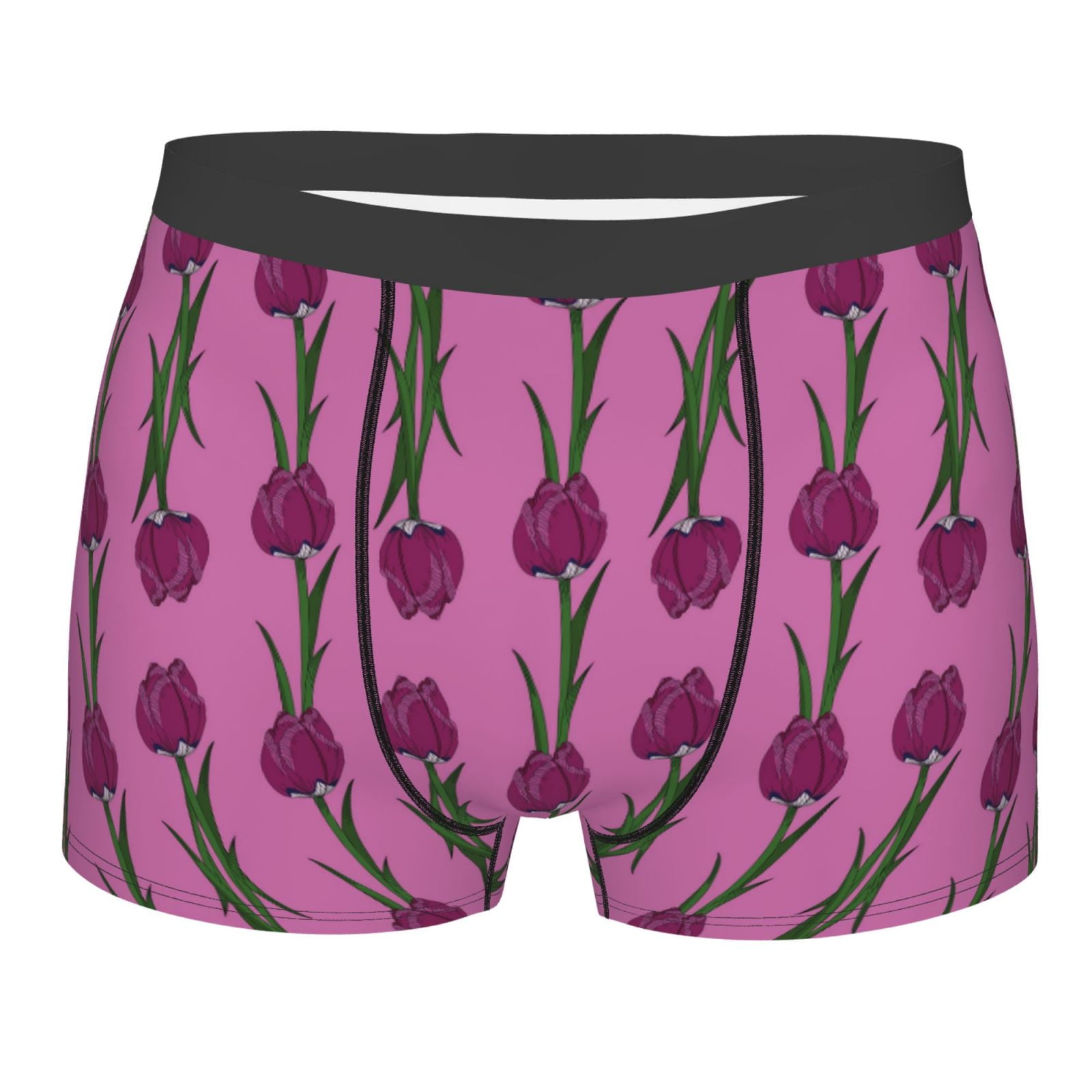KLL Tulips Flowers Men's Cotton Boxer Briefs Underwear-XX-Large ...