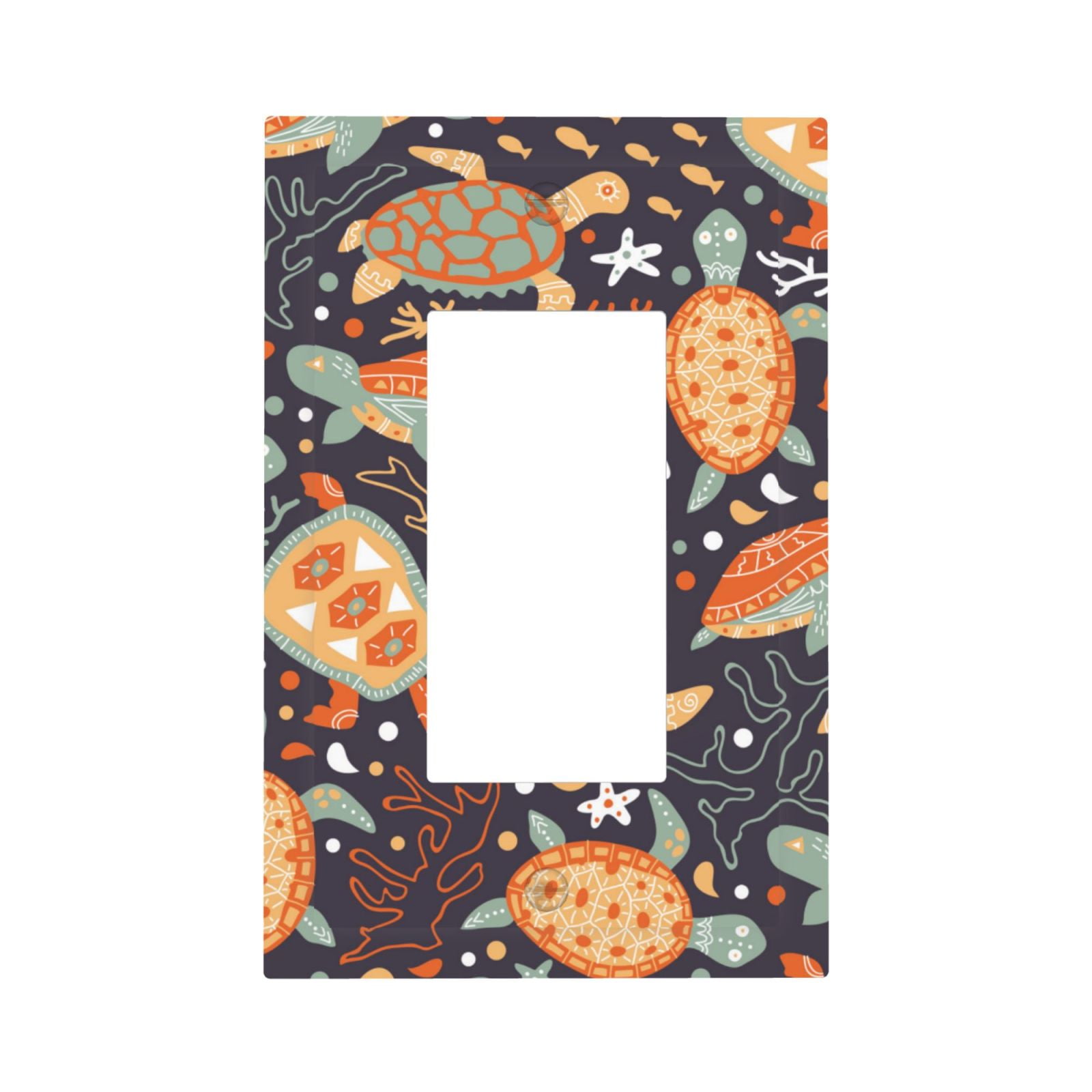 KLL Turtles and Sea Plants Pattern Electrical Outlet Covers, 3" x 5" 1 ...
