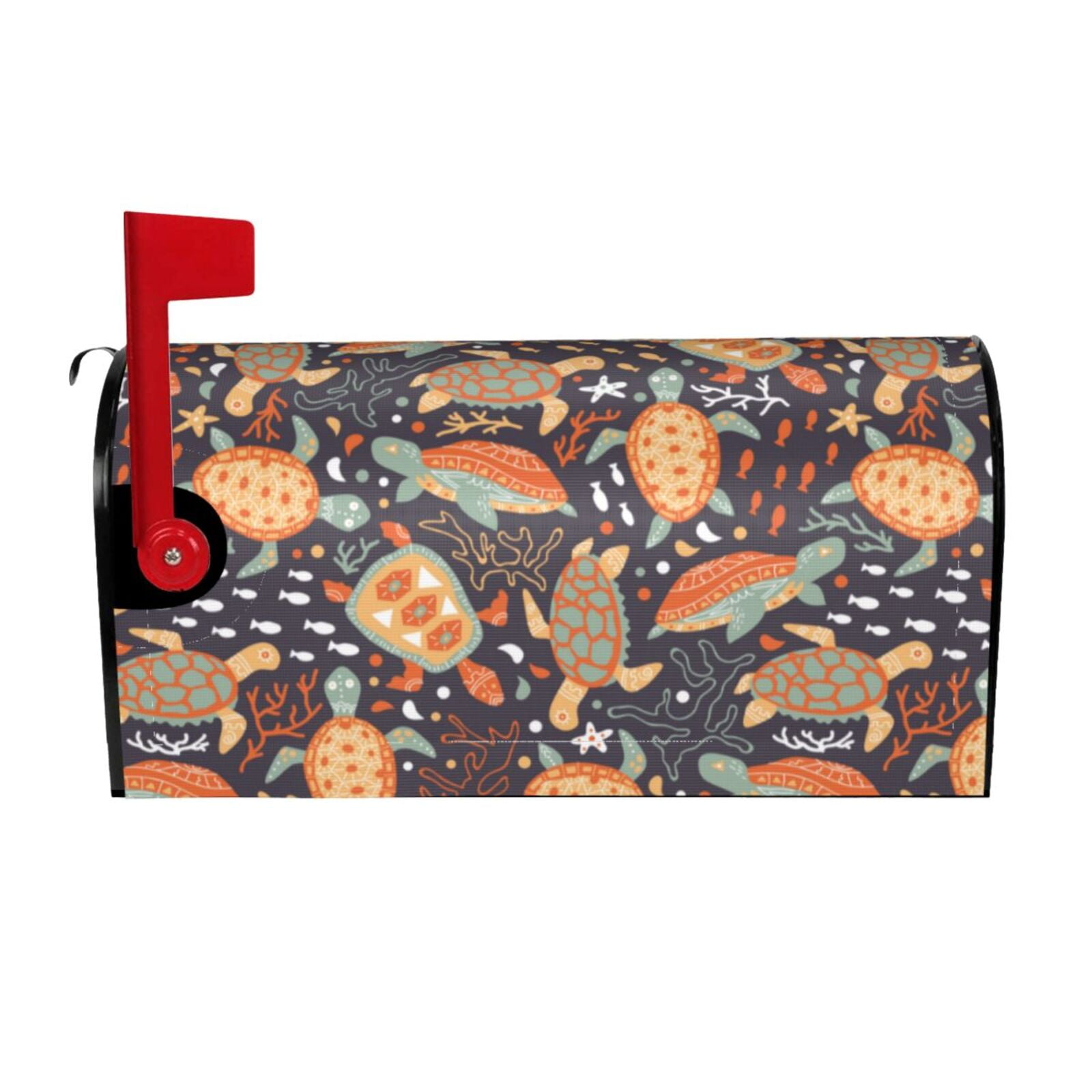 KLL Turtles and Sea Plants Pattern Mailbox Covers,Magnetic Mailbox ...