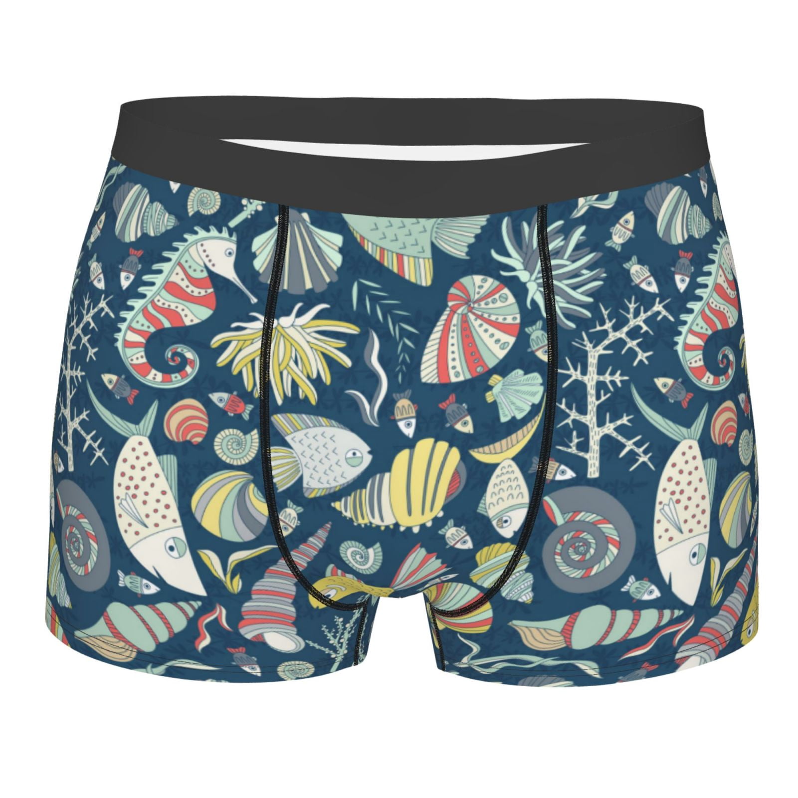 KLL Underwater Creature Men's Cotton Boxer Briefs Underwear- - Walmart.com