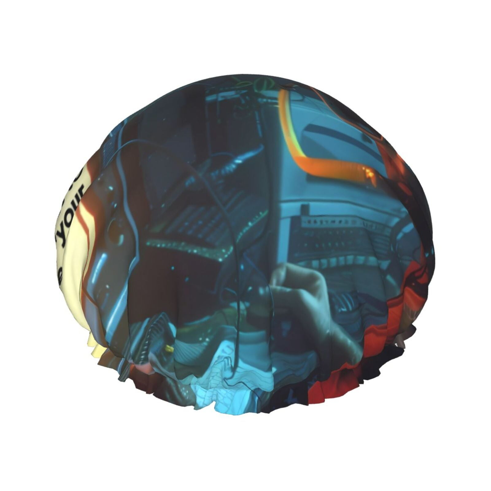 KLL Underwater Office Diver Pattern Shower Cap & Bath Cap for Women ...