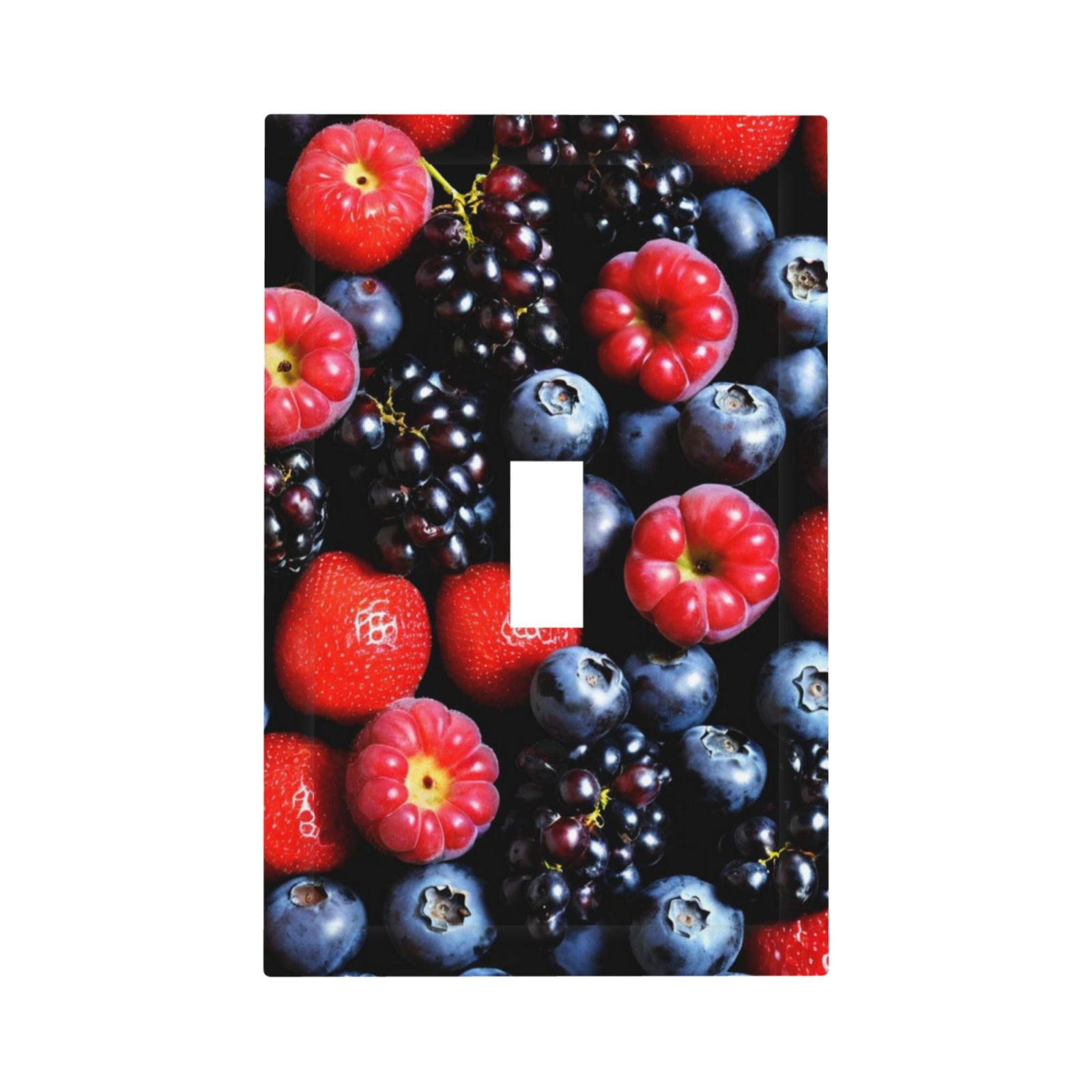 KLL Variety Of Fruits And Berries Pattern Electrical Outlet Covers, 3 ...