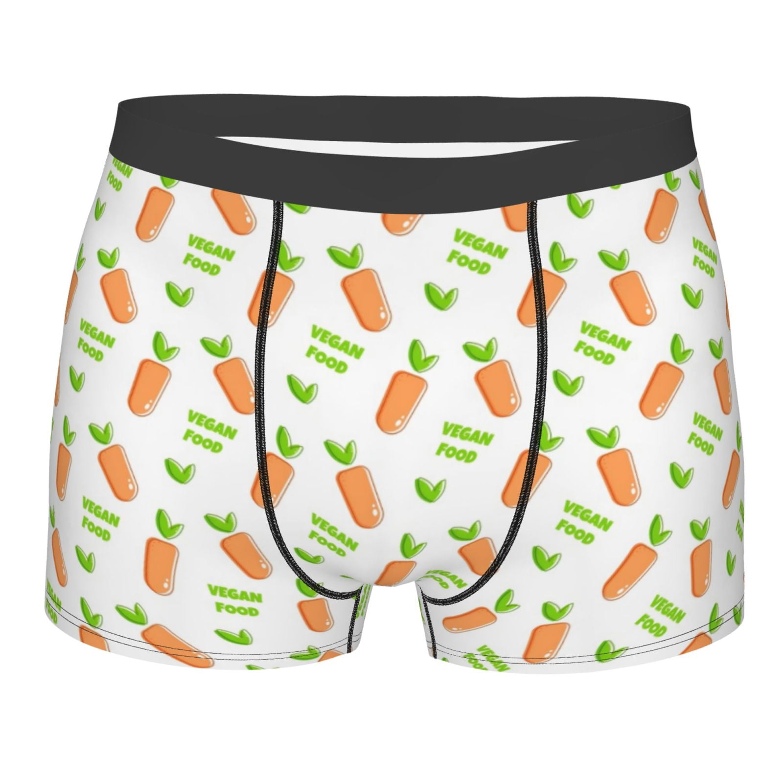KLL Vegan Fruit Carrot Men's Cotton Boxer Briefs Underwear-Large ...