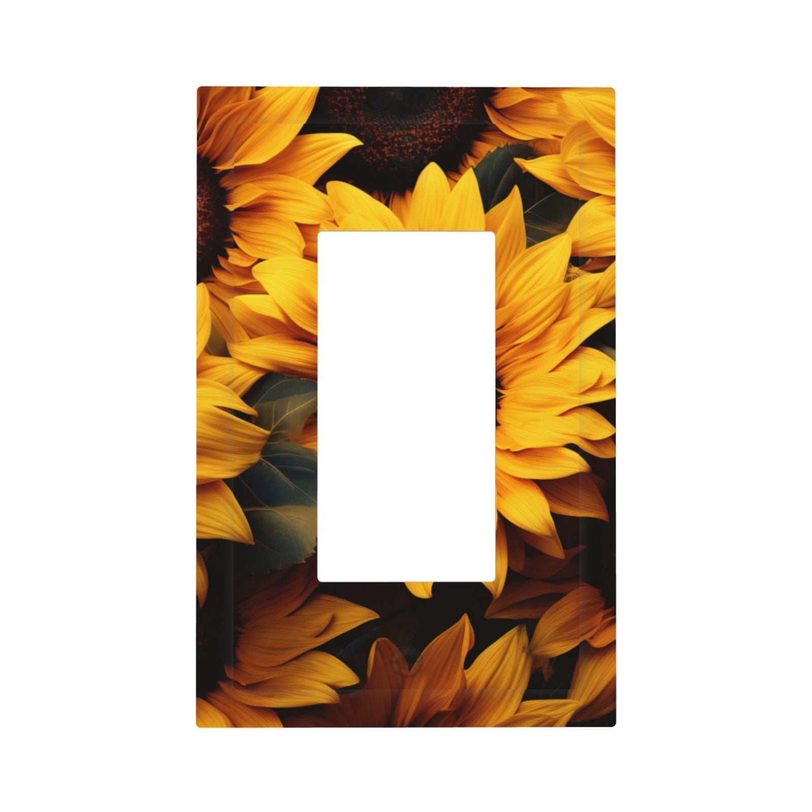 KLL Vibrant Sunflower Blooms Pattern Electrical Outlet Covers, 3" x 5 ...