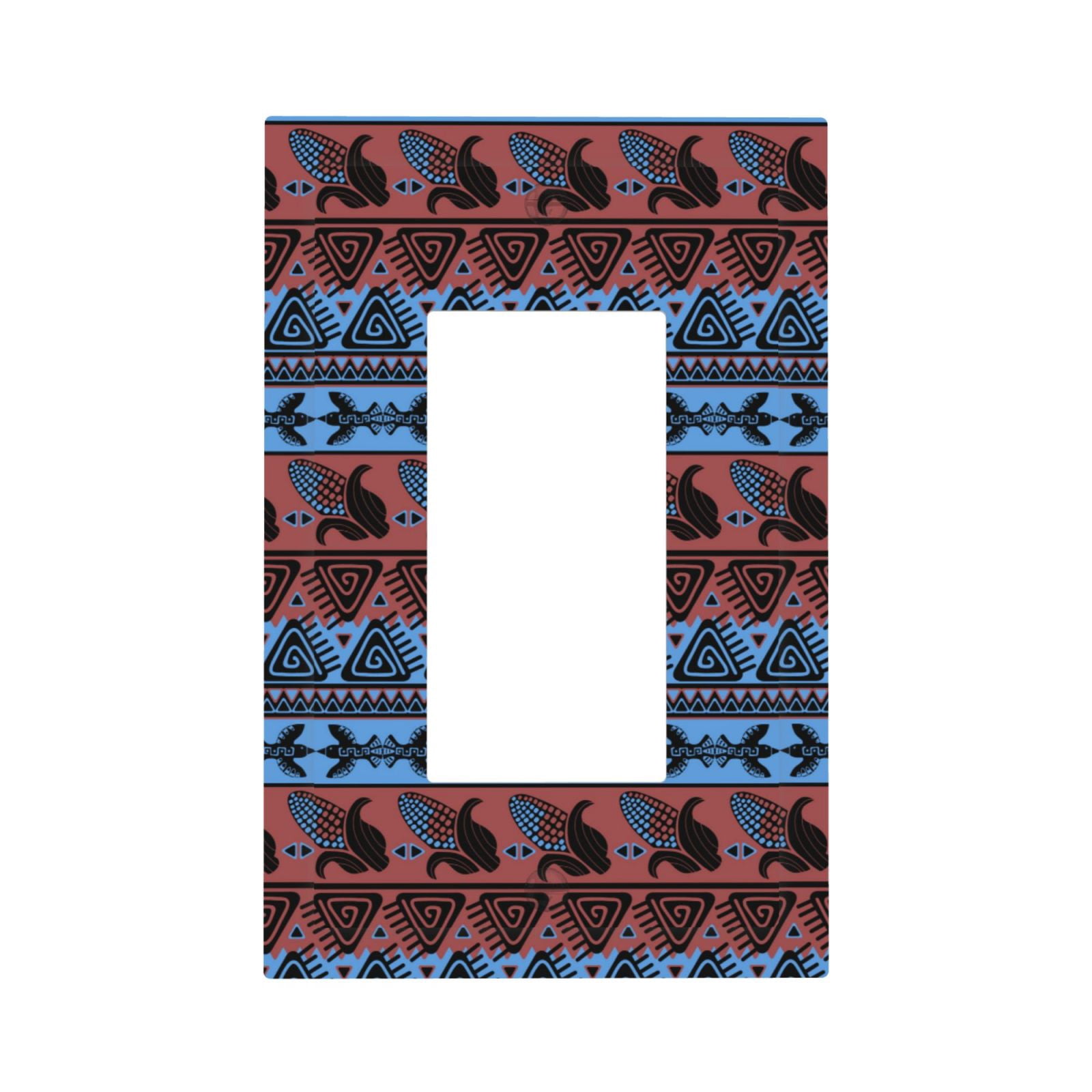 KLL Vintage Corn Pattern in Red Blue Pattern Electrical Outlet Covers ...