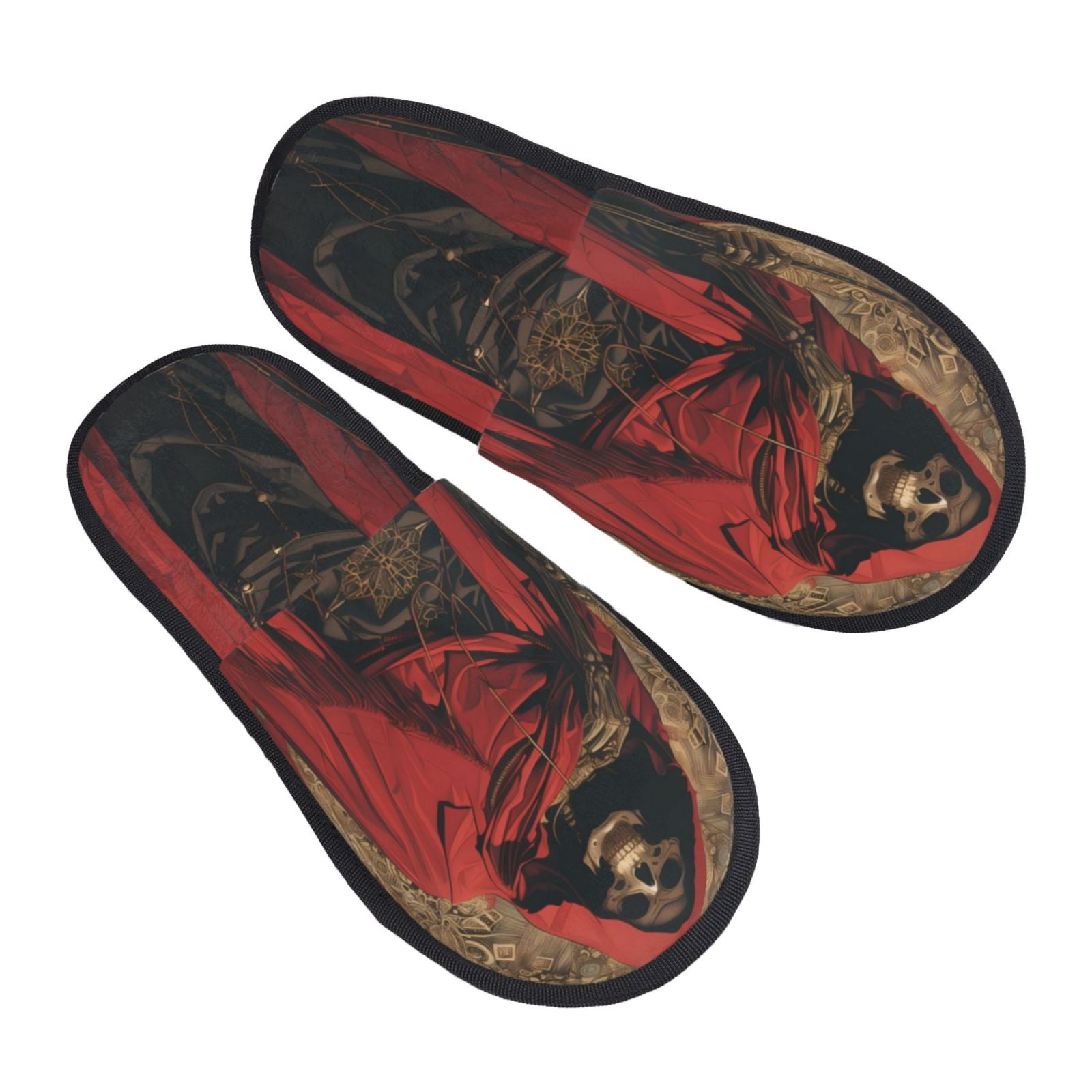 KLL Vintage Rose Scepter Skull Slippers for Women Men House Slip on ...