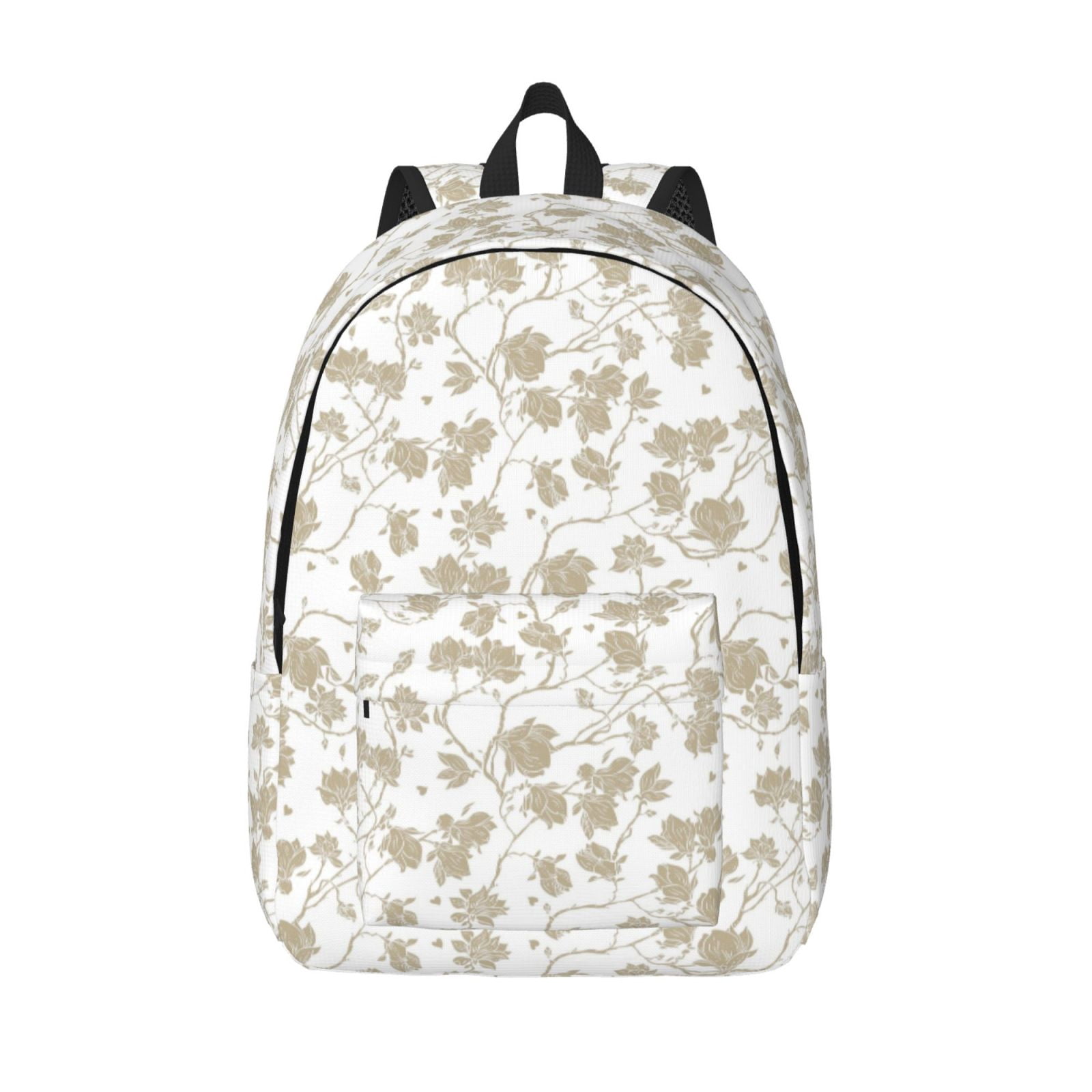 KLL Vintage Stylized White Color Print Travel Laptop Backpack - College ...