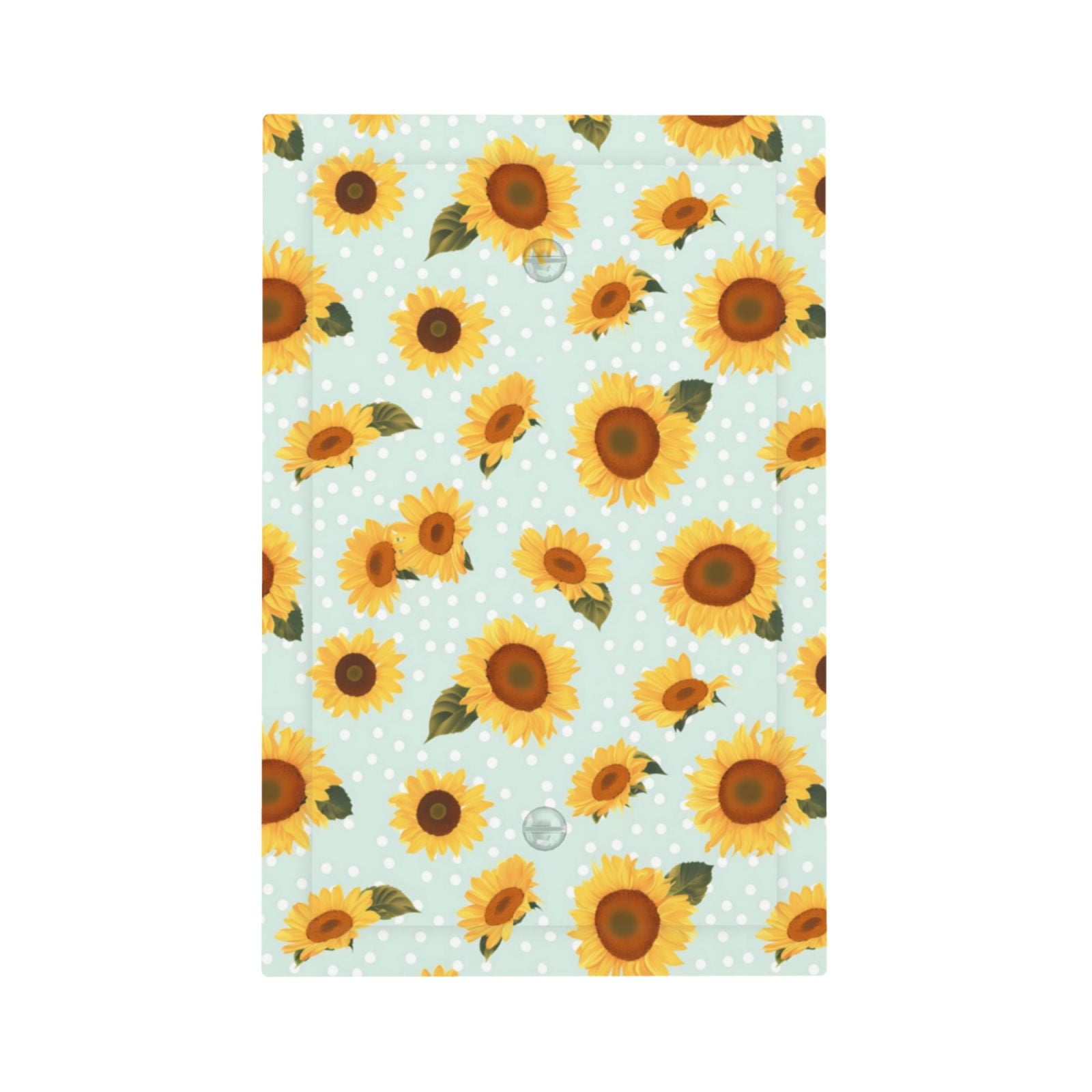 KLL Vintage White Polka Dot Sunflower Pattern Electrical Outlet Covers ...