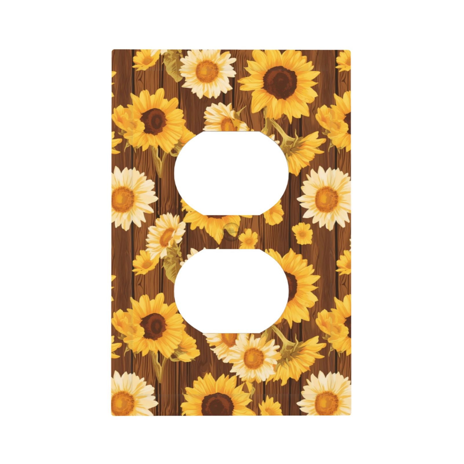 KLL Vintage Wood Grain Sunflower A Pattern Electrical Outlet Covers, 3 ...