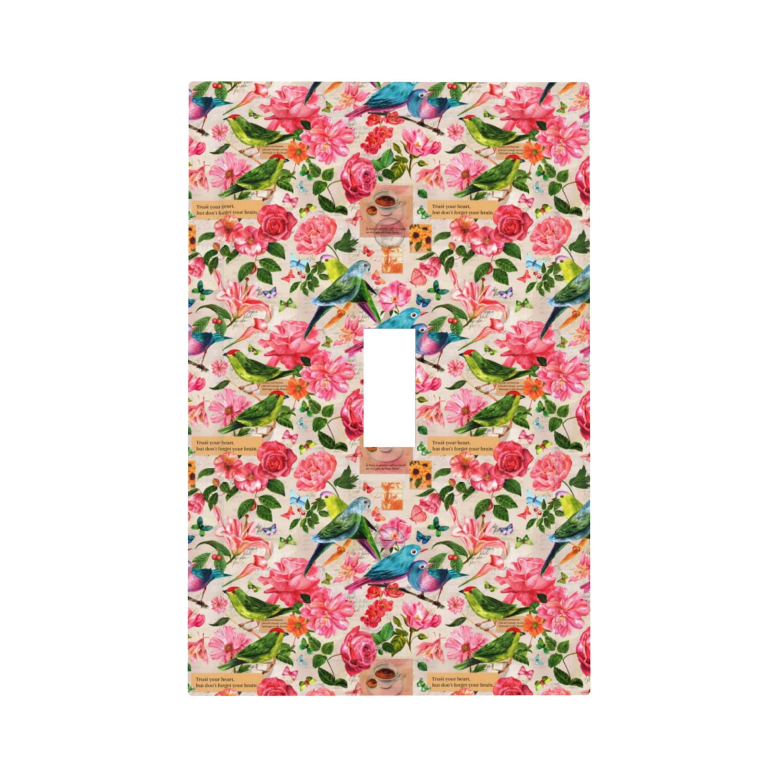 KLL Watercolor Birds Pattern Electrical Outlet Covers, 3" x 5" 1 Pack ...
