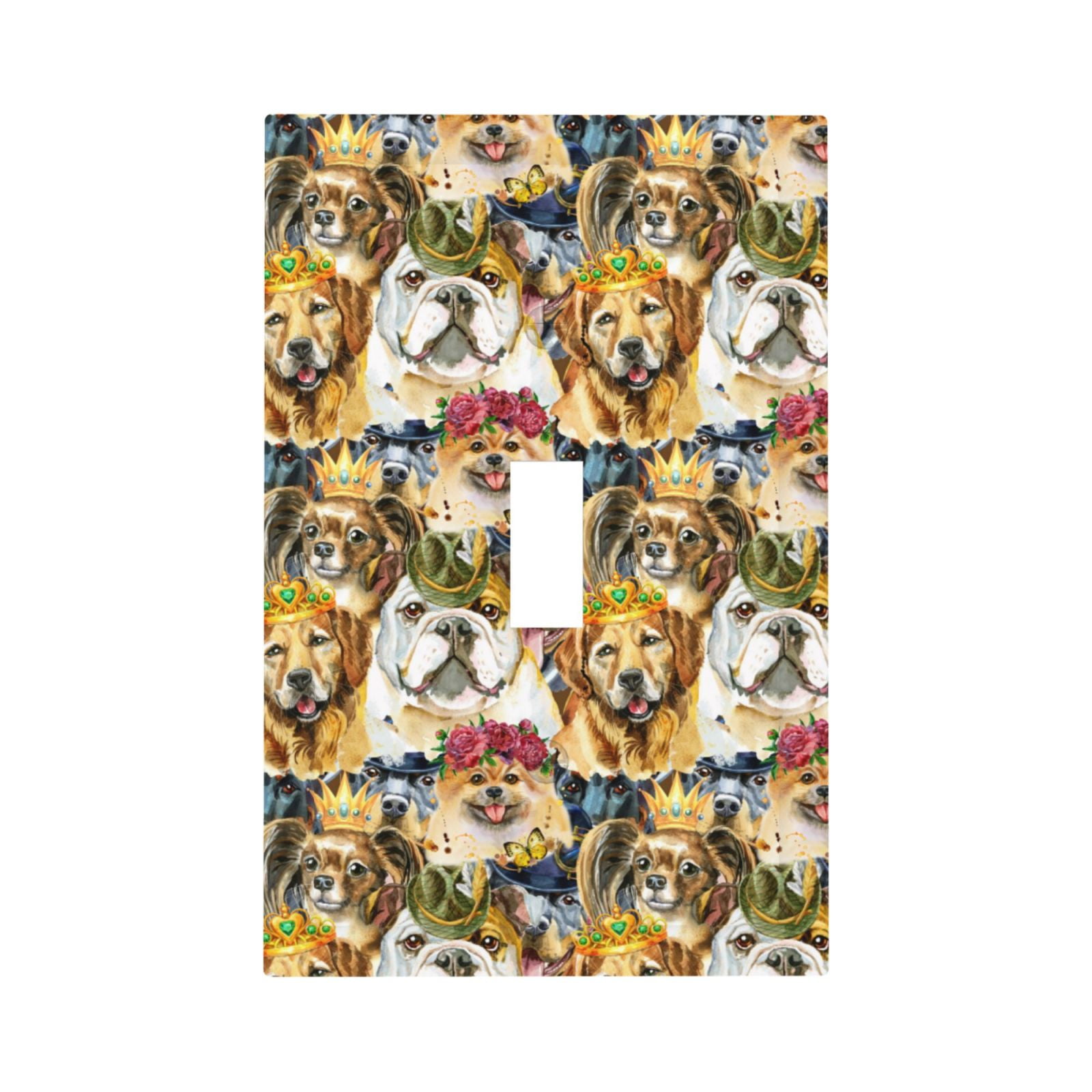 KLL Watercolor Dogs Pattern Electrical Outlet Covers, 3" x 5" 1 Pack ...