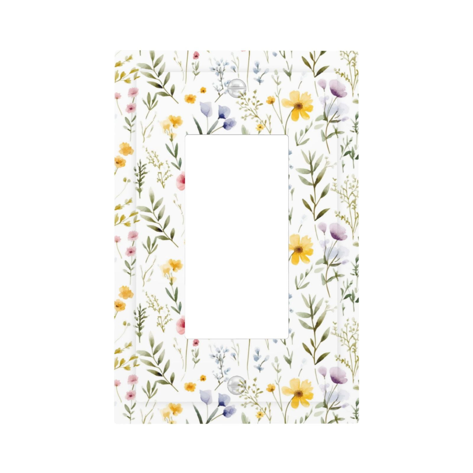 KLL Watercolor Floral A Pattern Electrical Outlet Covers, 3" x 5" 1 ...
