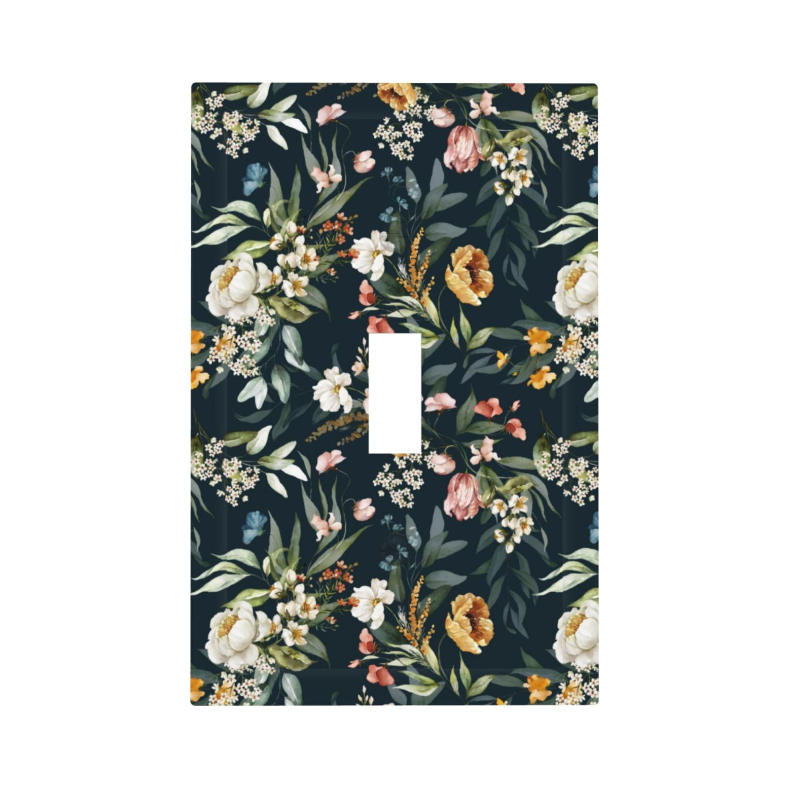 KLL Watercolor Floral Pattern Electrical Outlet Covers, 3" x 5" 1 Pack ...