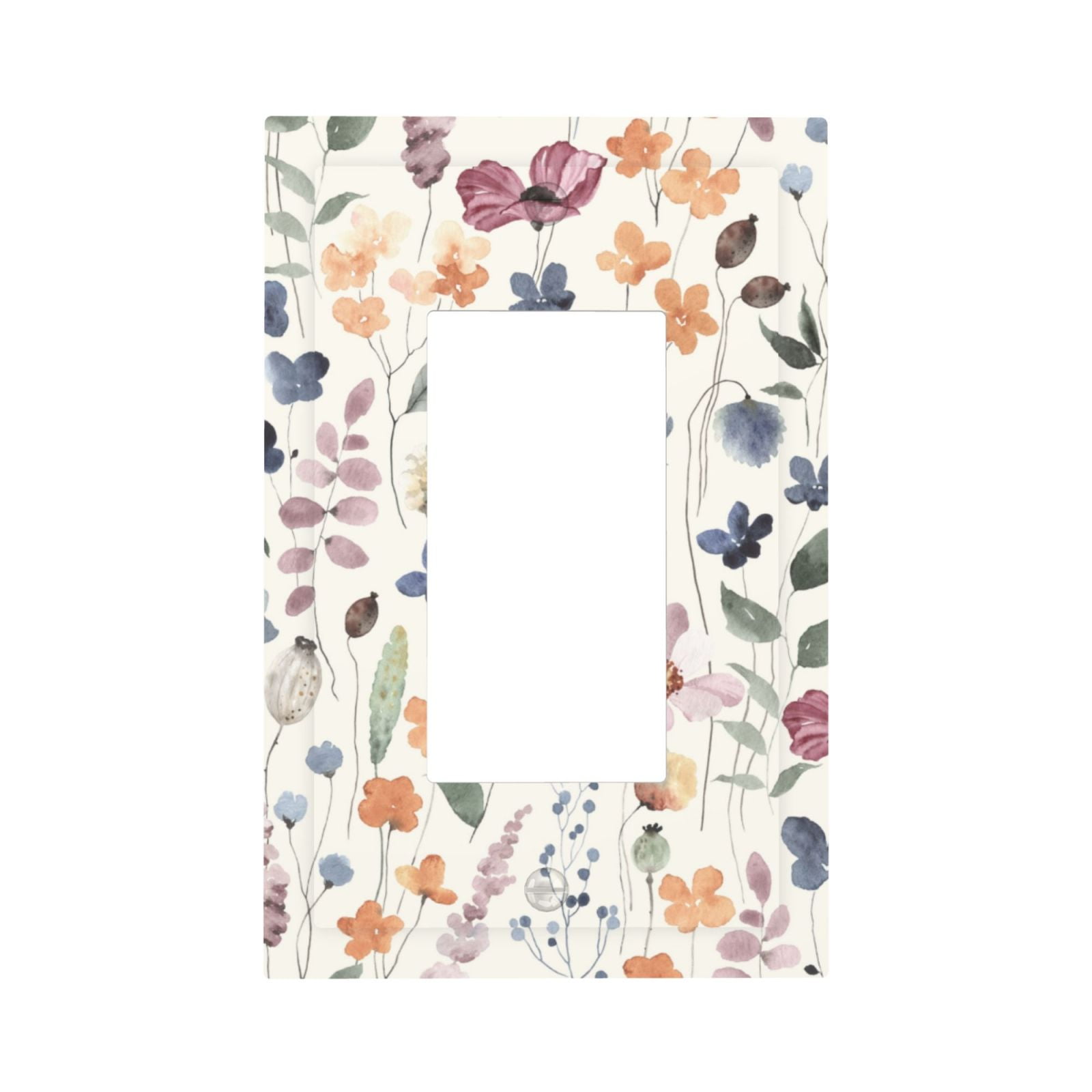 KLL Watercolor Floral Wall Plate,Gloss Finish,Standard Size 1 - 5" x 3 ...