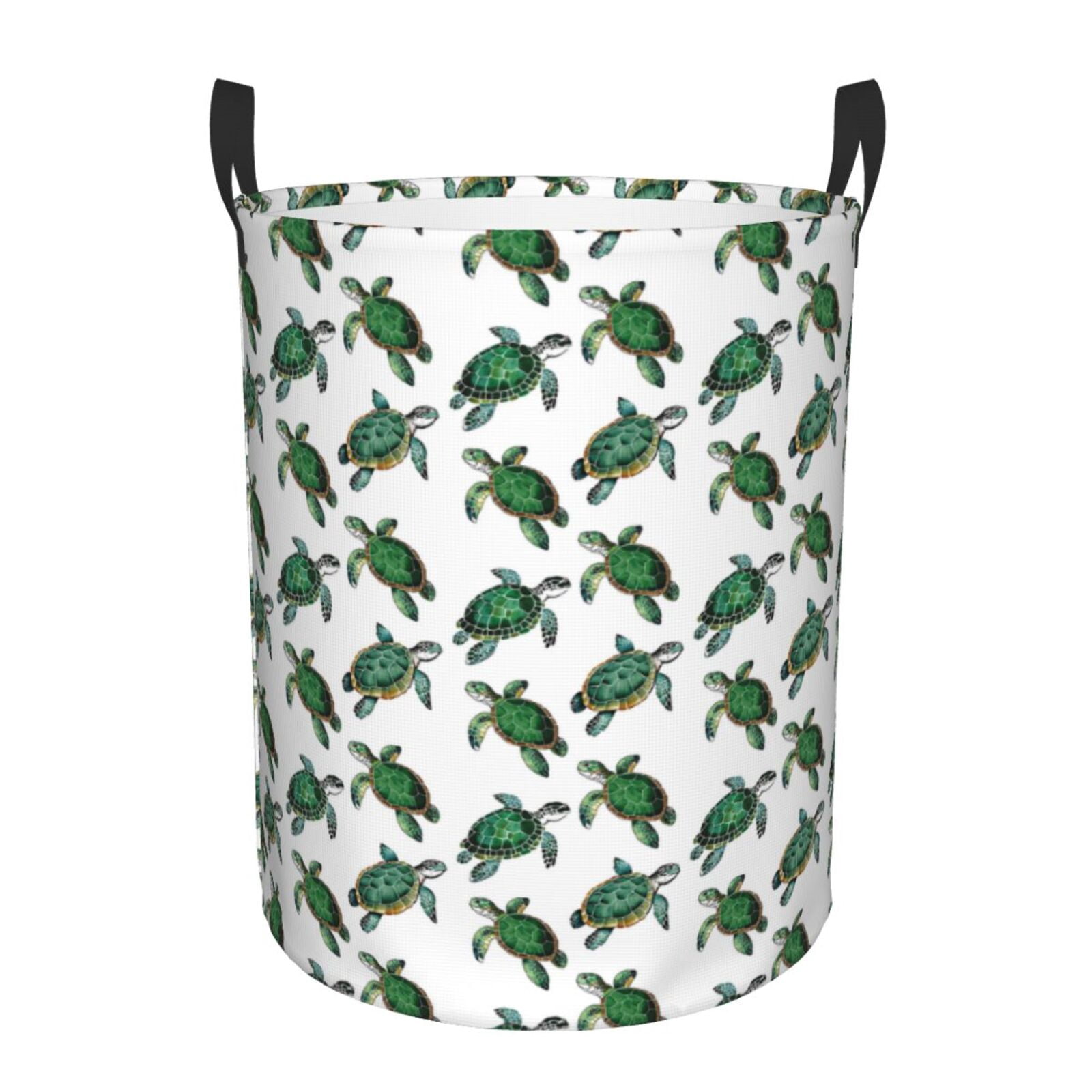 KLL Watercolor Turtle Waterproof Foldable Laundry Hamper Bucket with ...