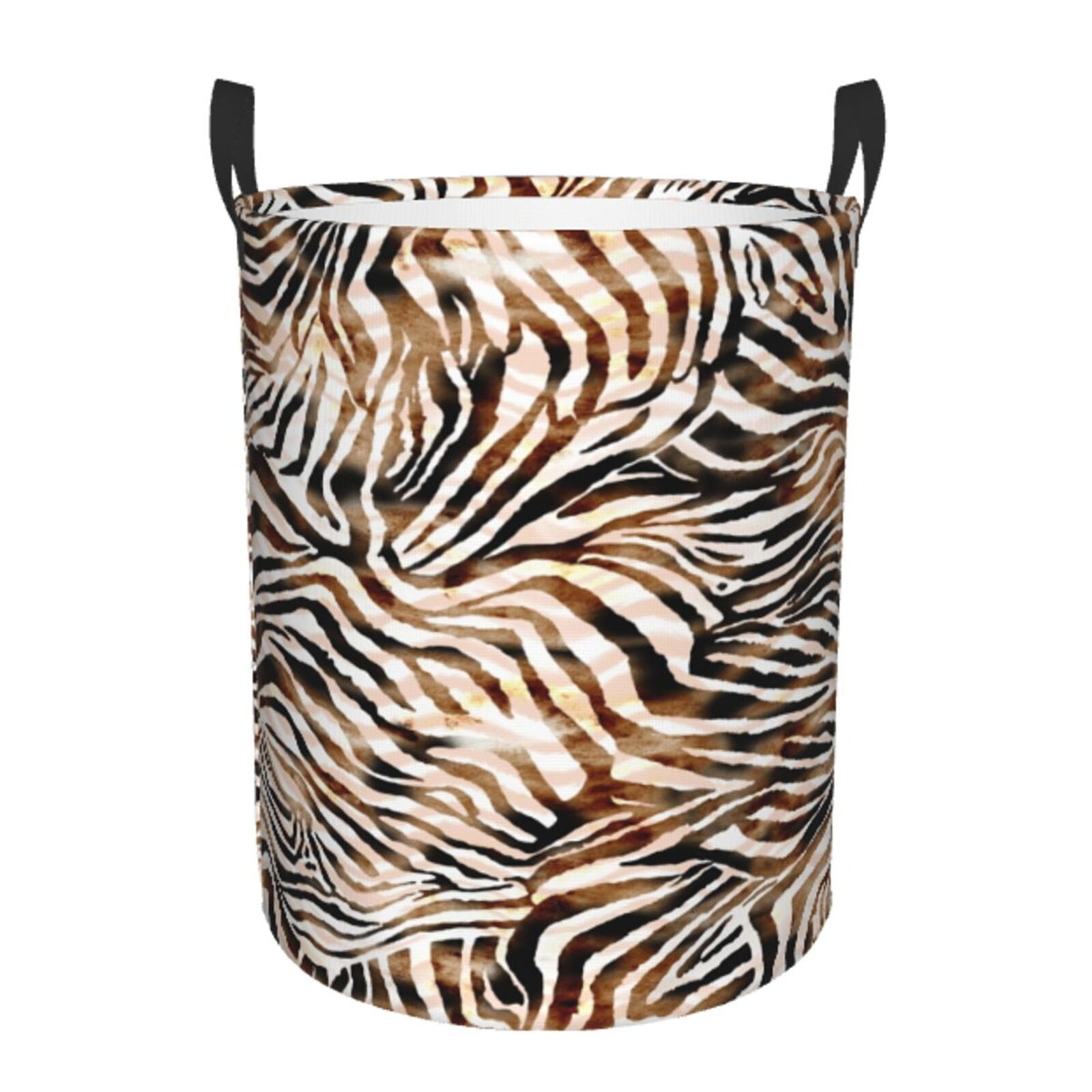 KLL Watercolor Zebra Waterproof Foldable Laundry Hamper Bucket with ...