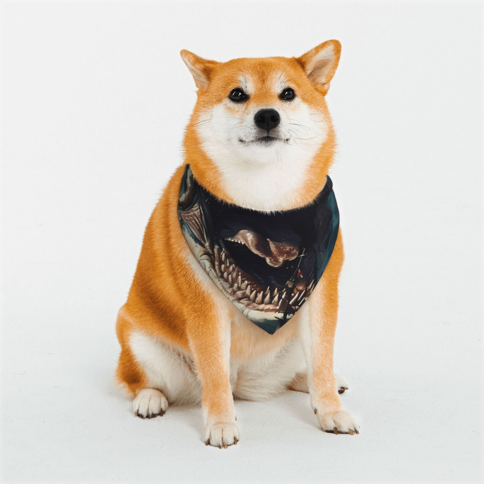 KLL Wave Sailboat Shark Dog Bandanas,Triangle Reversible Pet Scarf for ...