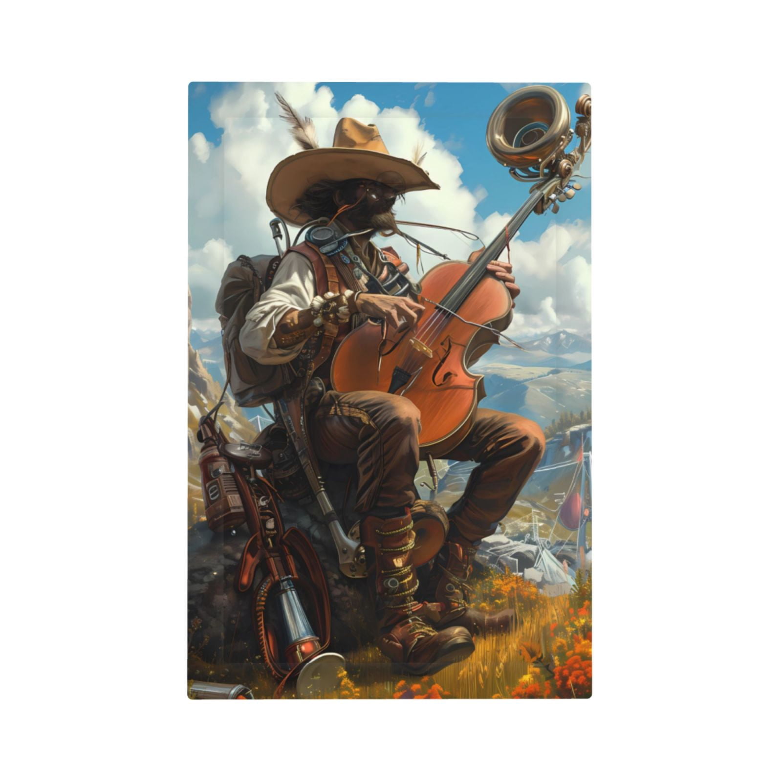 KLL Western Guitar Cowboy Pattern Electrical Outlet Covers, 3" x 5" 1 ...