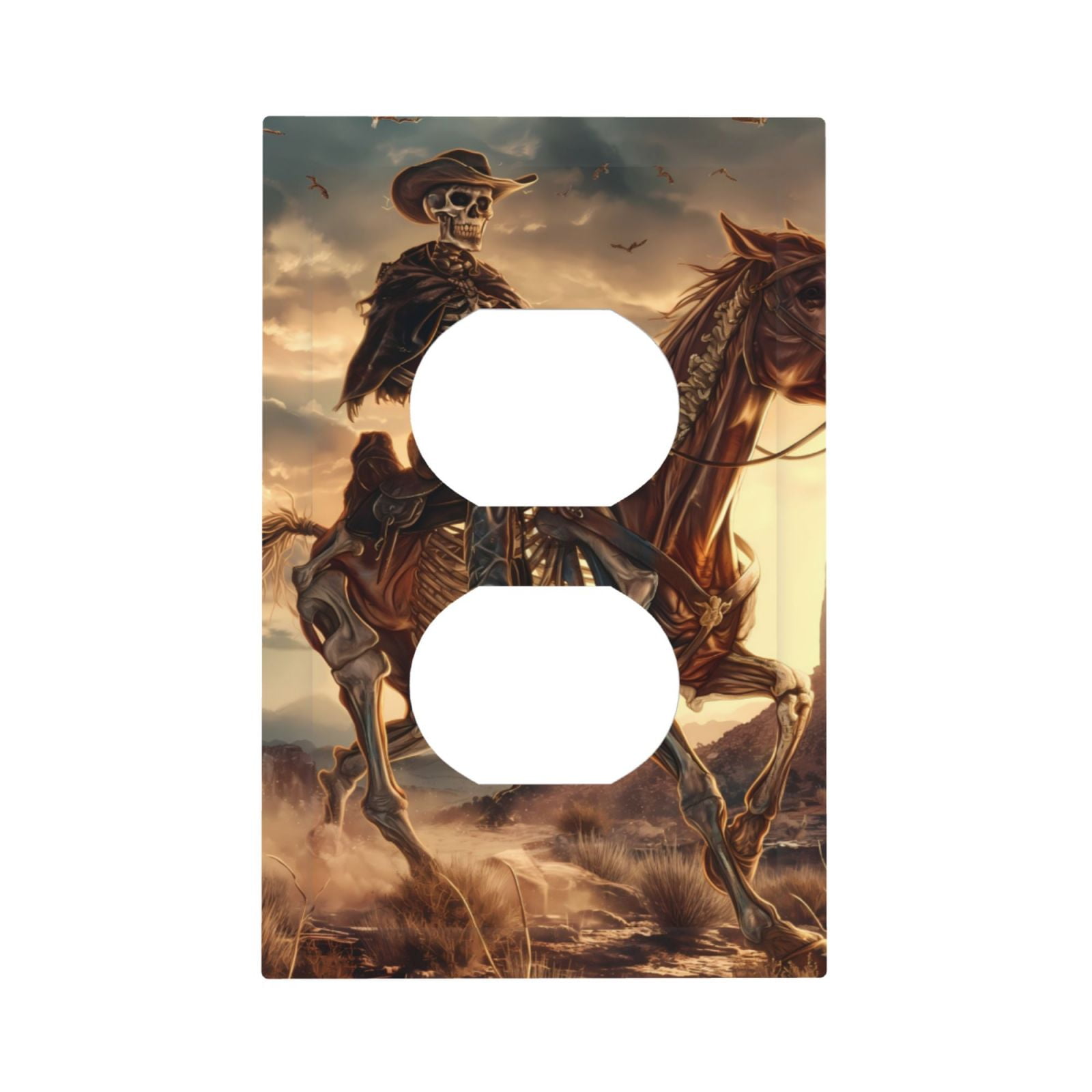 KLL Western Skeleton Cowboy Horse Pattern Electrical Outlet Covers, 3 ...