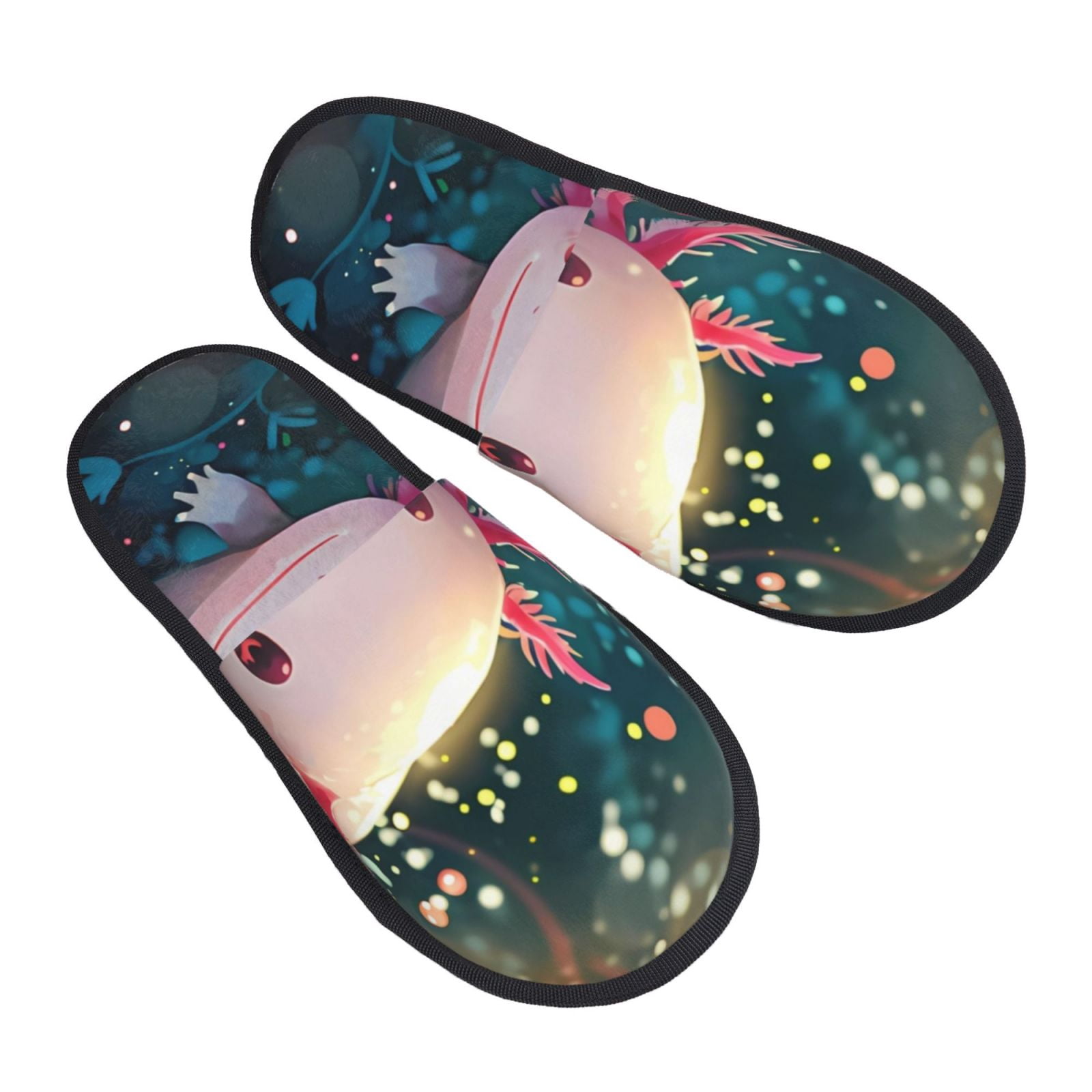 KLL Whimsical Axolotl Fantasy Slippers for Women Men House Slip on ...