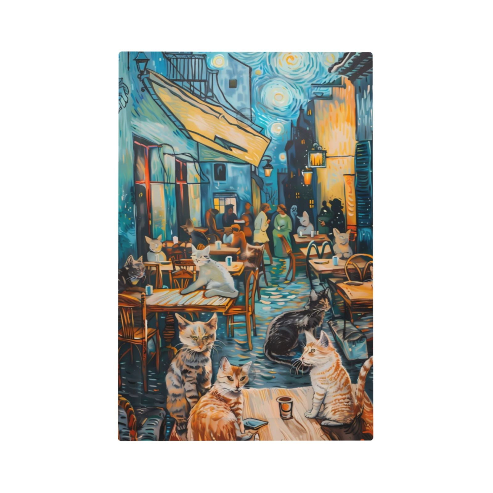 KLL Whimsical Cats Night Cafe Pattern Electrical Outlet Covers, 3" x 5 ...