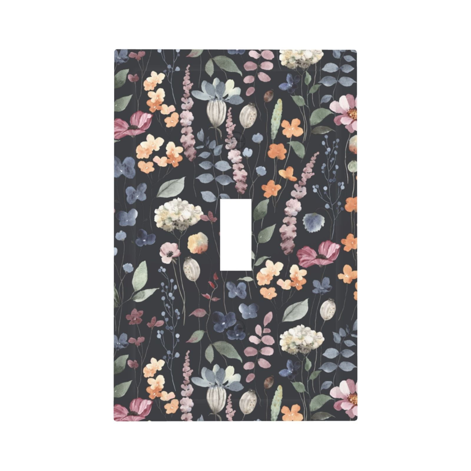 KLL Wildflower Watercolor 1 Pattern Electrical Outlet Covers, 3" x 5" 1 ...