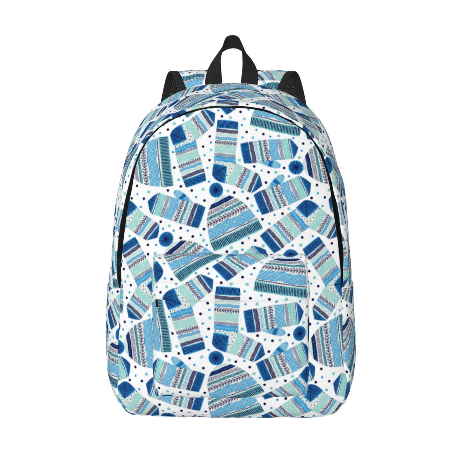 KLL Winter Knit Hat and Socks Print Travel Laptop Backpack - College ...