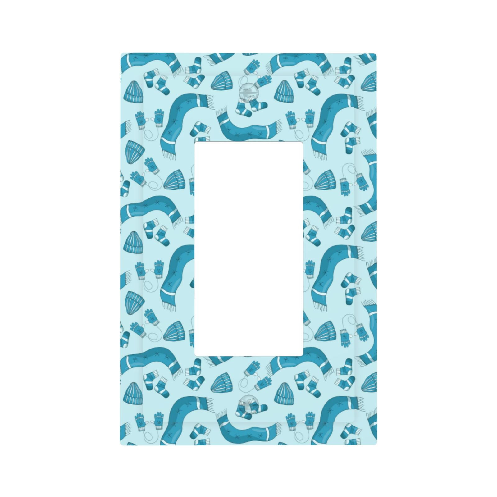 KLL Winter Warmth Blue Knitted Pattern Electrical Outlet Covers, 3" x 5 ...
