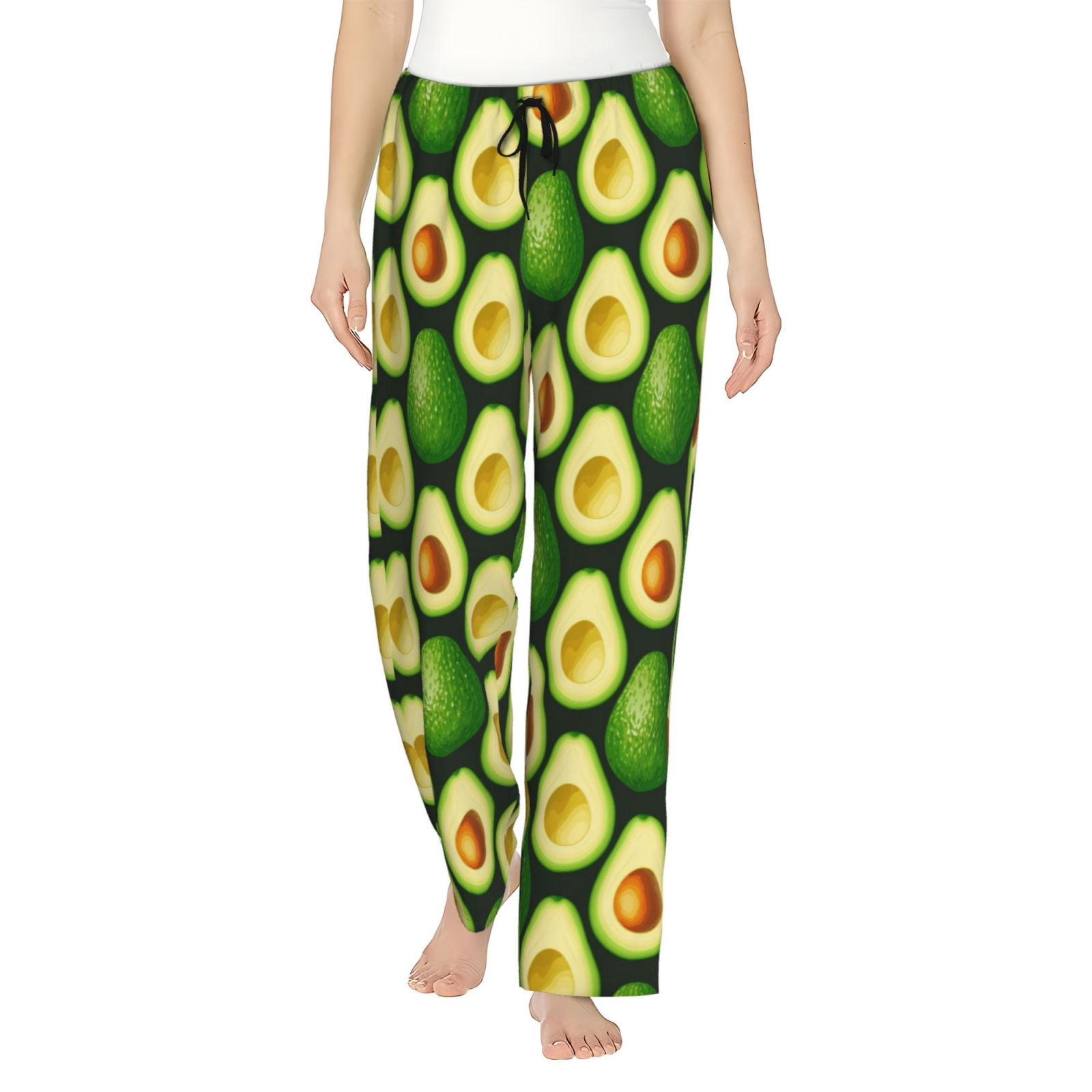 KLL Womens Avocado Print Pajama Pants Soft Pajama Bottoms for Women ...