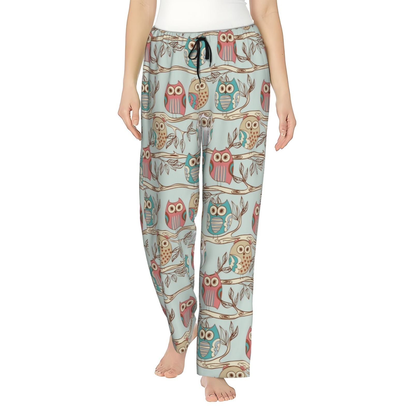 KLL Womens Cute Owl Print Pajama Pants Soft Pajama Bottoms for Women ...