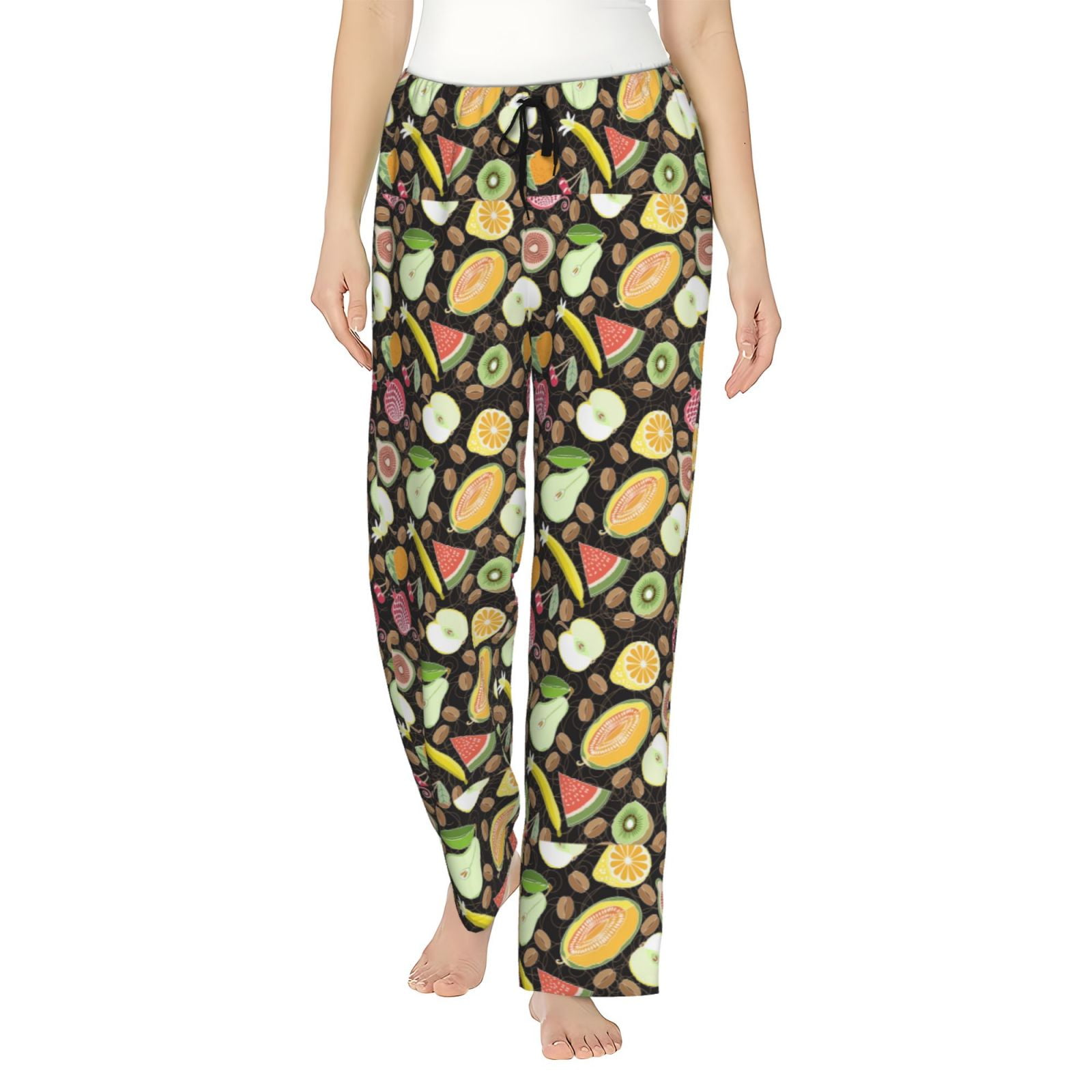 KLL Womens Fruits Print Pajama Pants Soft Pajama Bottoms for Women Cozy ...