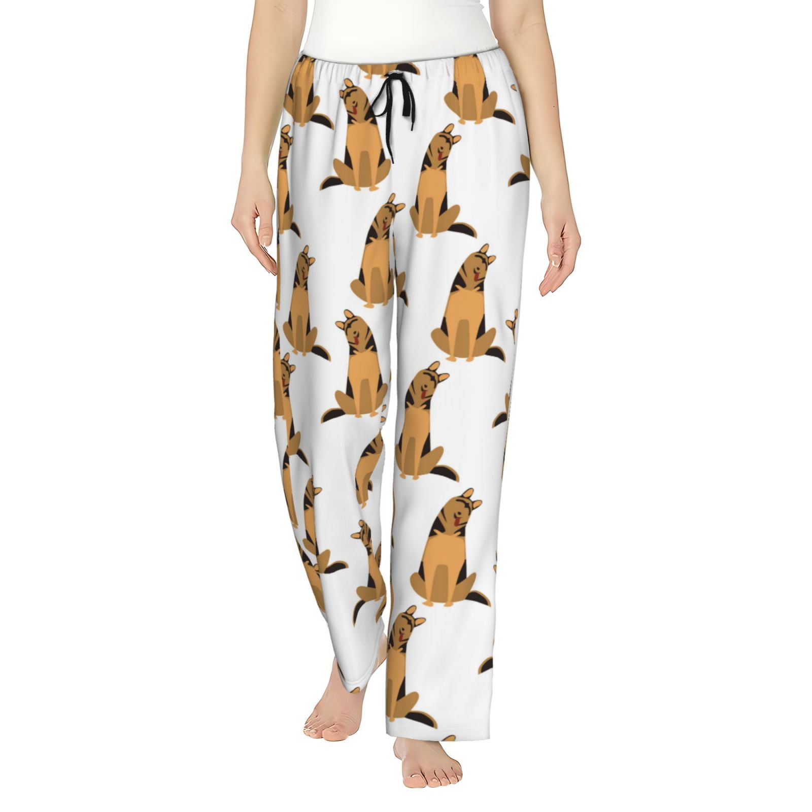 KLL Womens German Shepherd Dog Print Pajama Pants Soft Pajama Bottoms ...