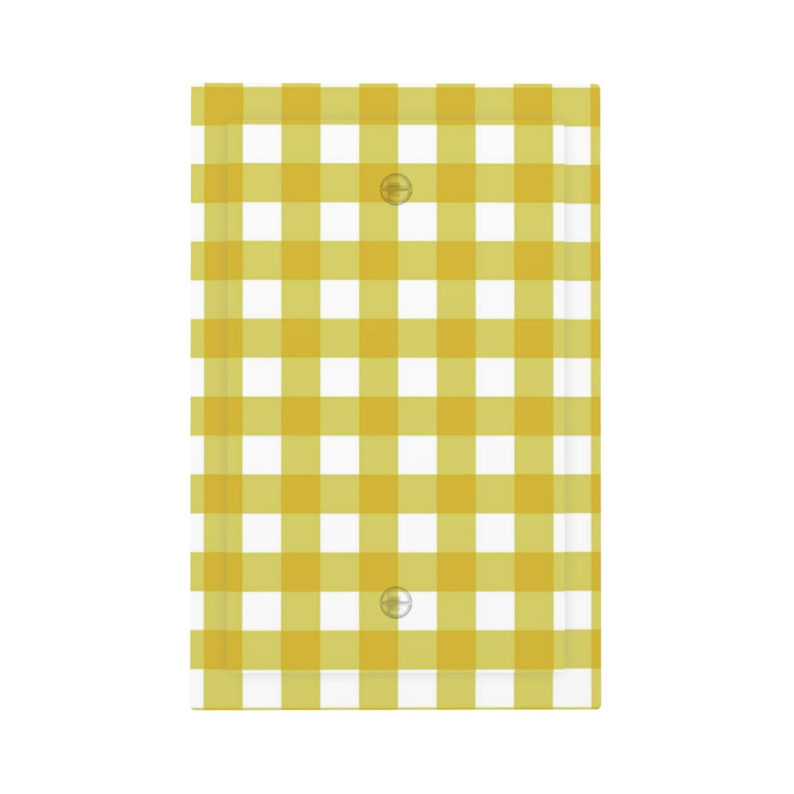 KLL Yellow Checkboard Pattern Electrical Outlet Covers, 3" x 5" 1 Pack ...