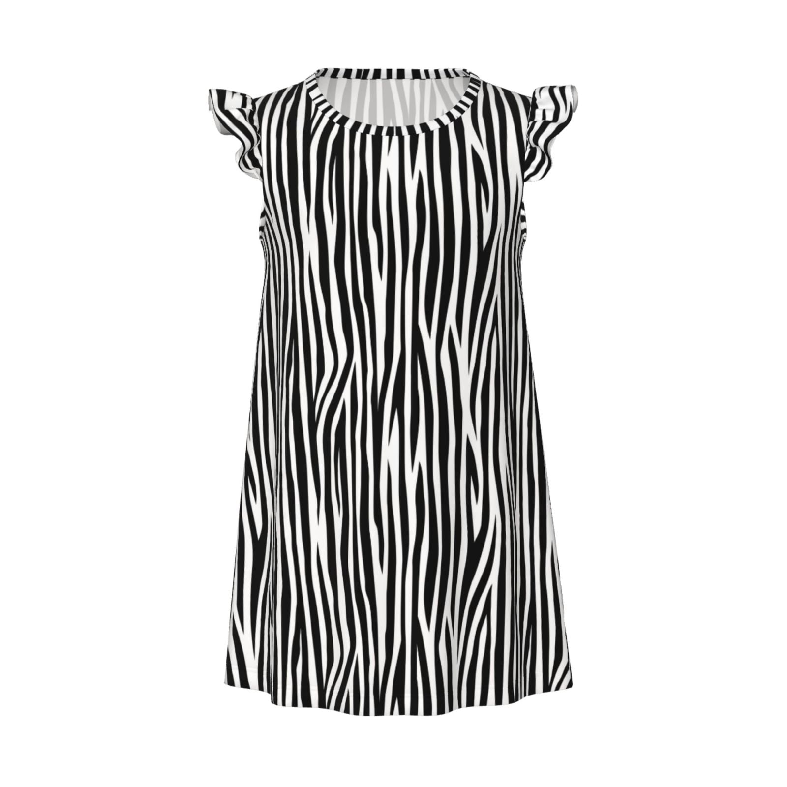 KLL Zebra Skin Print Girls Nightgowns Pajamas for Girl Sleepwear ...