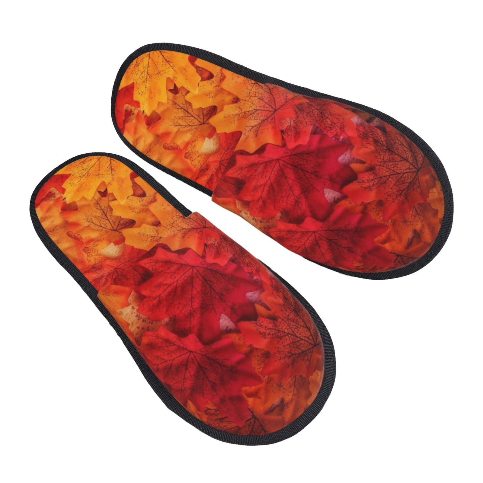 KLL autumn Leaf Slippers For Women Men House Slip On Indoor Outdoor ...