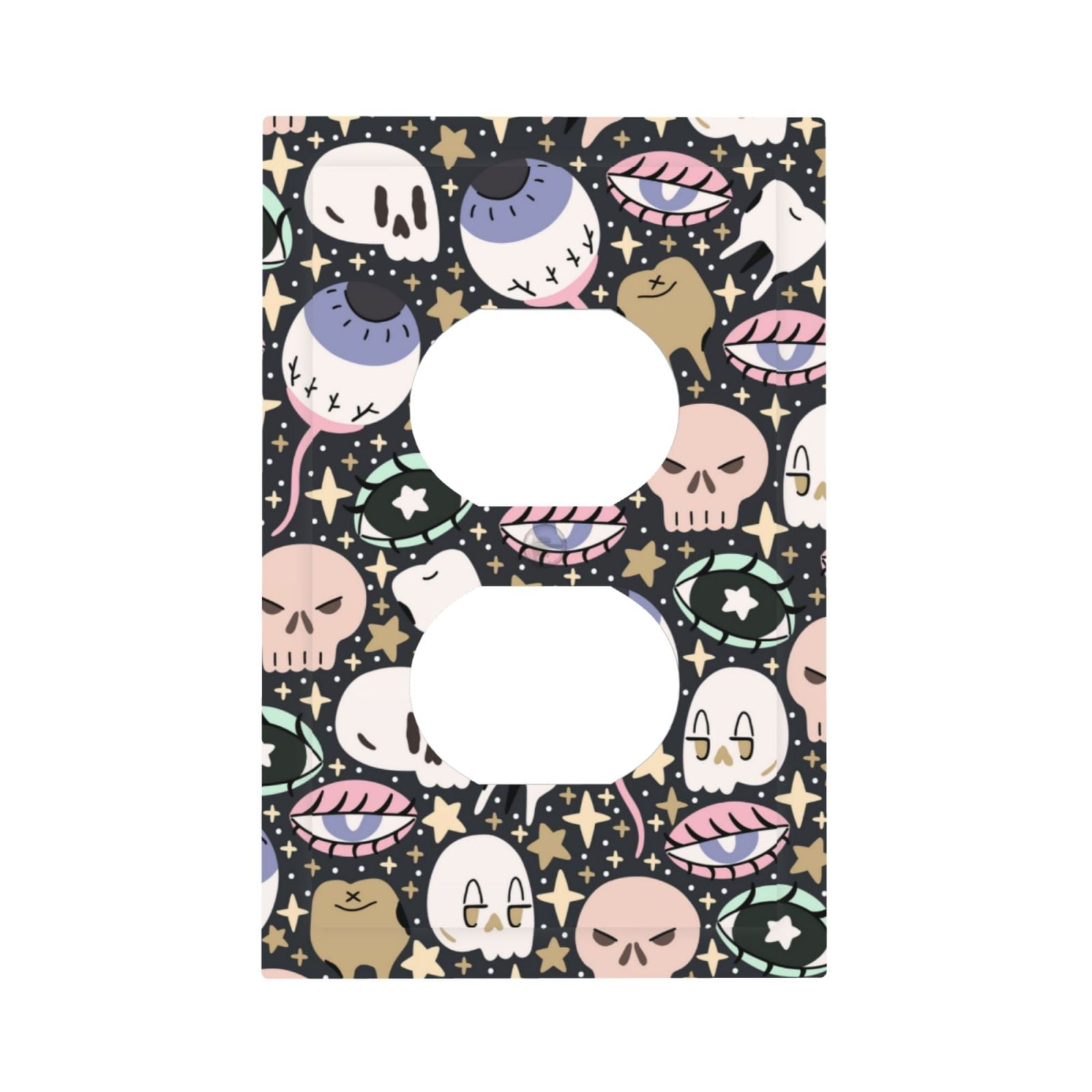 KLL cartoon cute Skull star Pattern Electrical Outlet Covers, 3" x 5" 1 ...