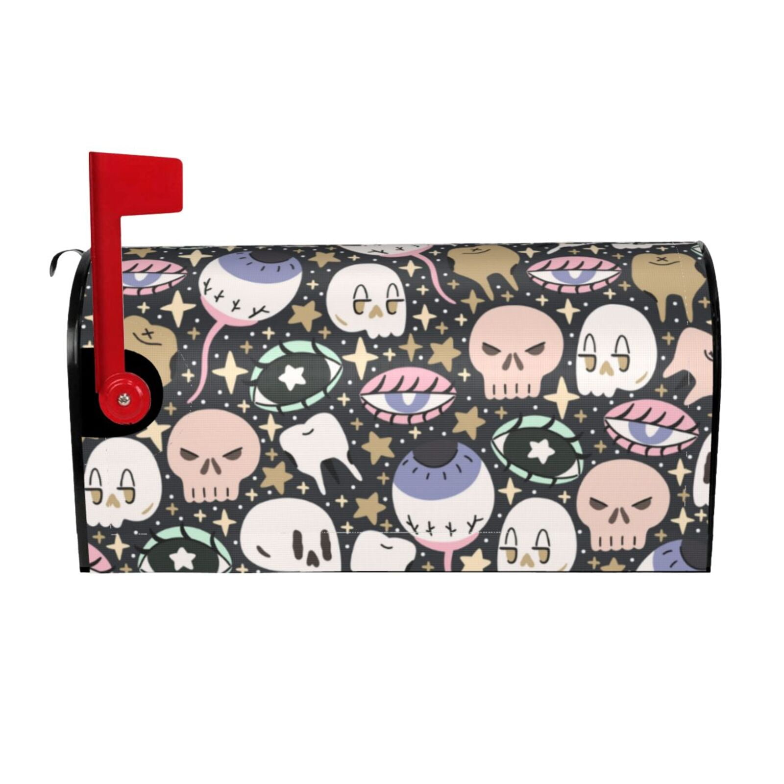 KLL cartoon cute Skull star Pattern Mailbox Covers,Magnetic Mailbox ...