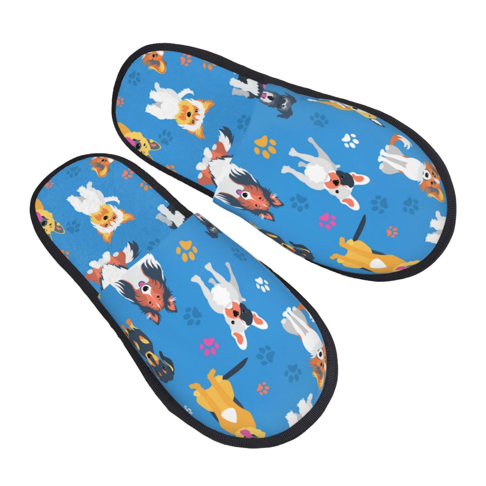 KLL cute Dogs Slippers For Women Men House Slip On Indoor Outdoor ...