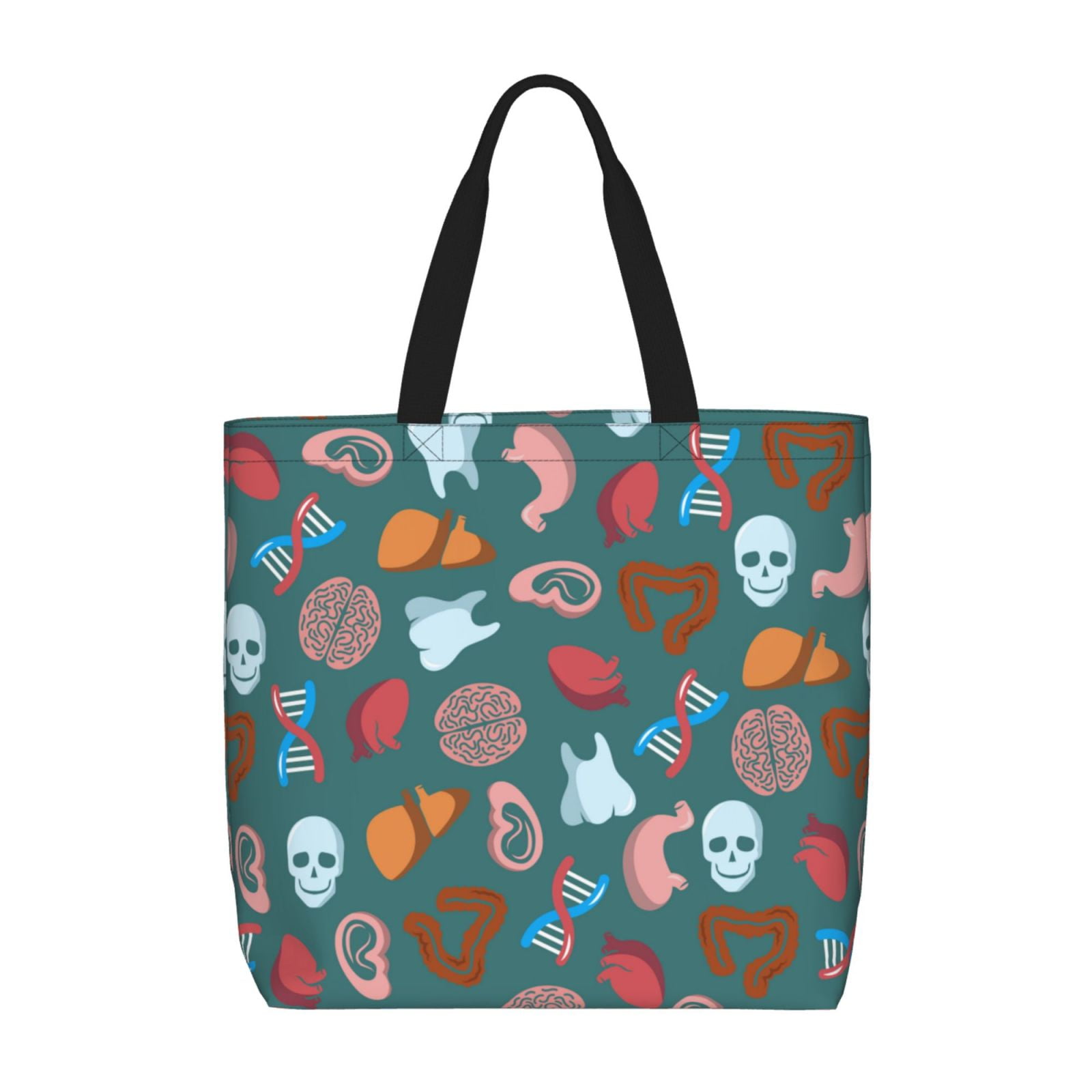 KLL cute Skull organ Pattern Aesthetic Tote Bag for Women Beach Bag ...