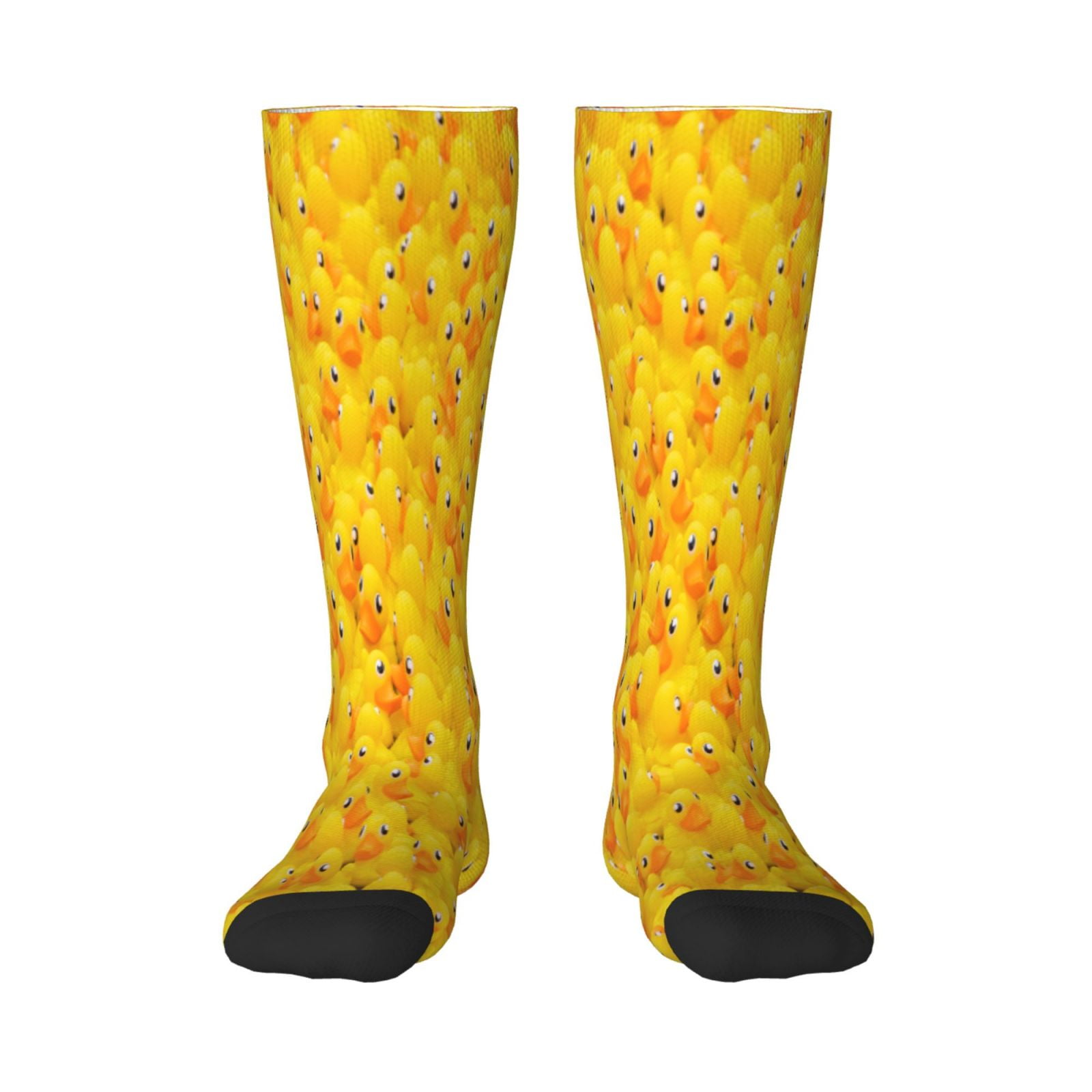 KLL duck floating in the pool Print Cool Socks Men's Women's Crew Socks ...